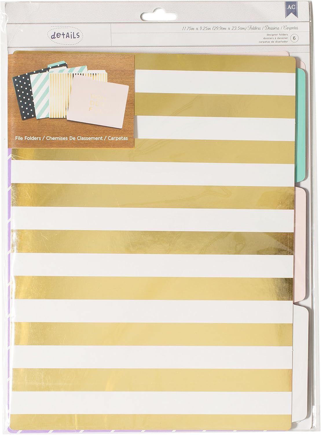 Amazon.com: American Crafts 6 Piece Designer Desktop File Folders ...