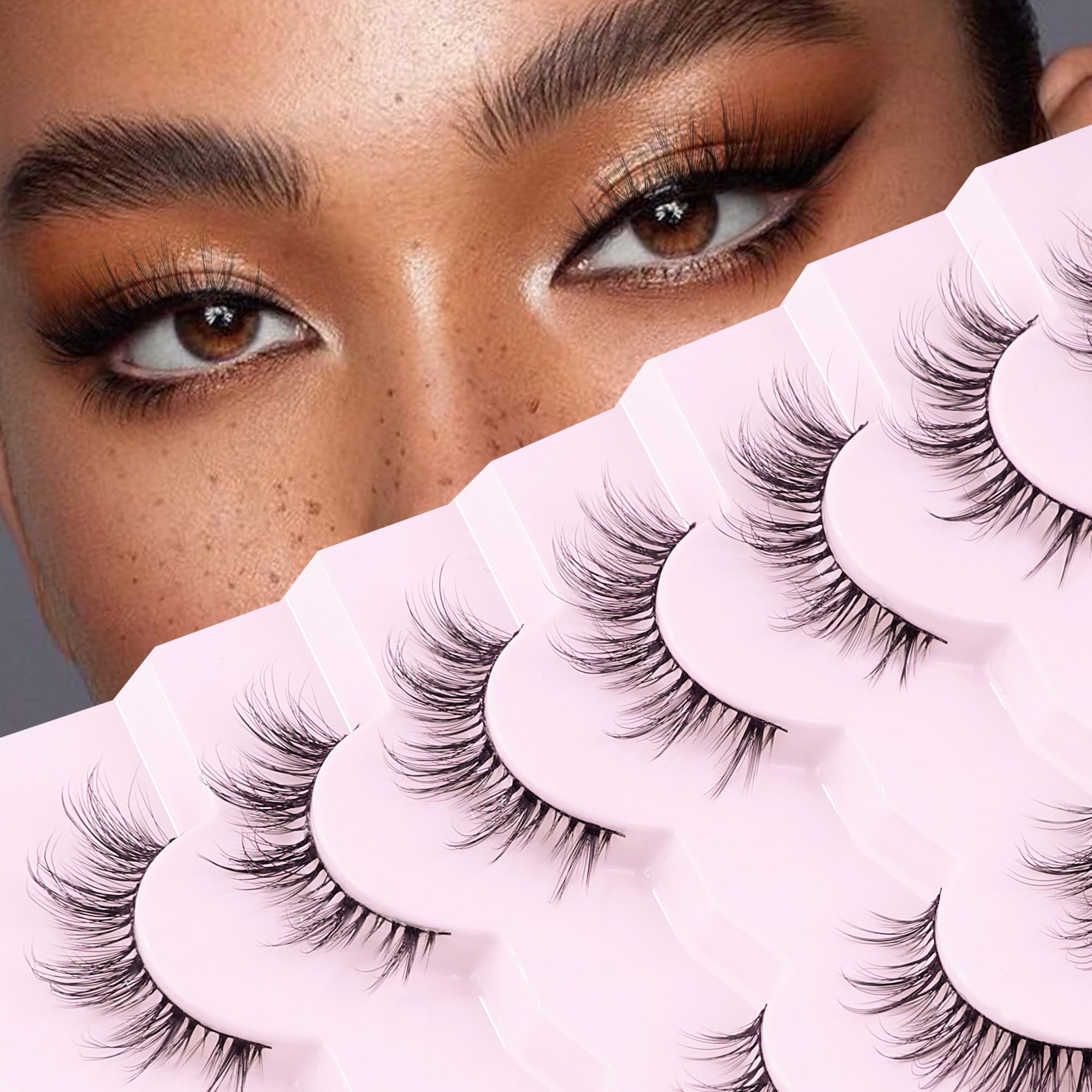 Onlyall Lashes Natural Look Soft Fluffy Lashes Short Eyelashes ...
