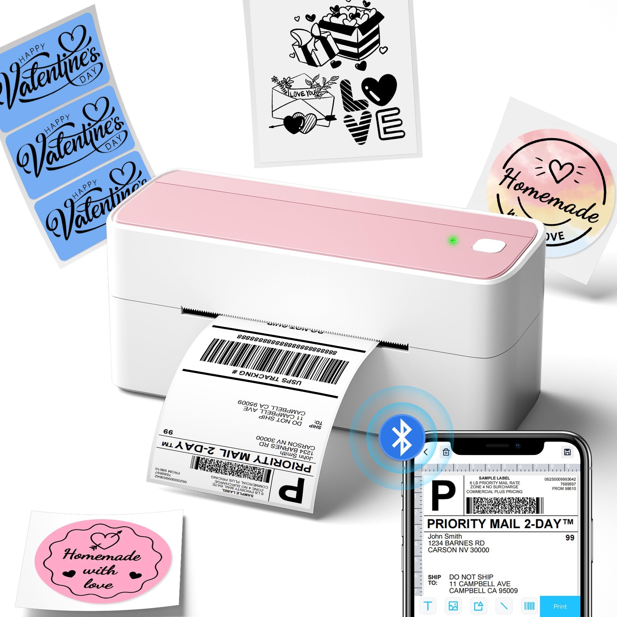 Amazon.com : Phomemo Bluetooth Thermal Label Printer, 241BT 4X6 ...