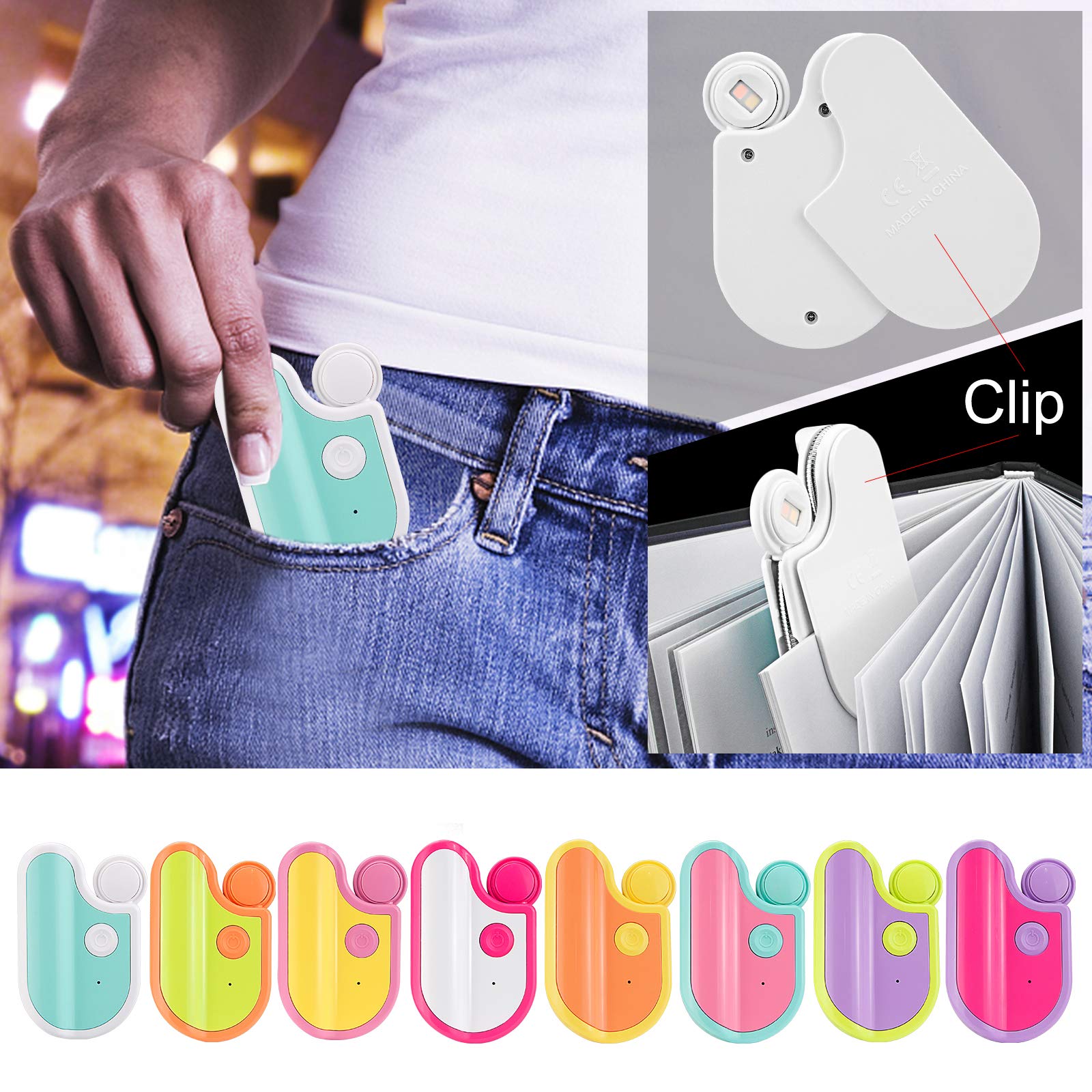 Snapklik.com : Rechargeable Kids Reading Light, 3 Modes Clip-On Book Light