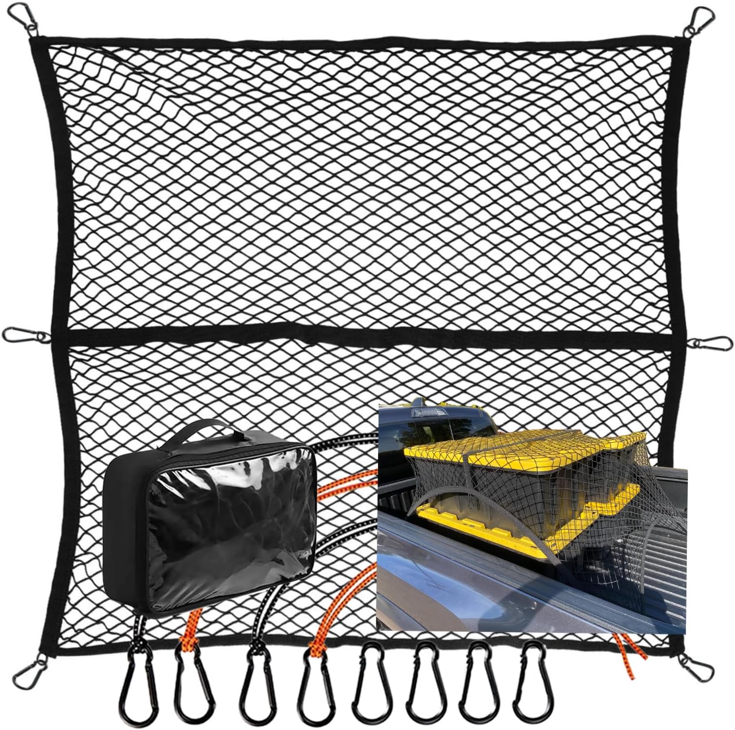 Amazon.com: JuyVerq Cargo Net for Pickup Truck Bed, Highly Elastic ...