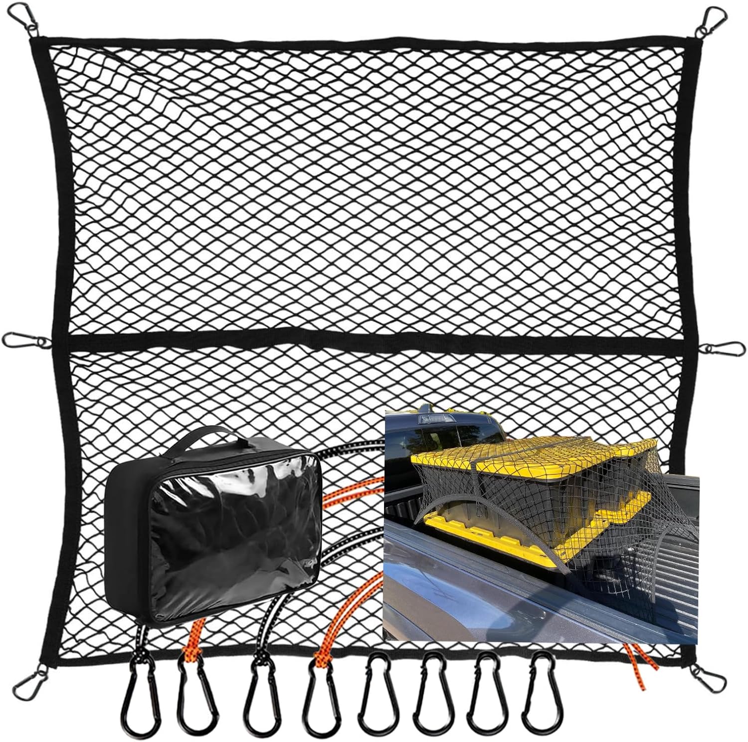 Amazon.com: JuyVerq Cargo Net for Pickup Truck Bed, Highly Elastic ...
