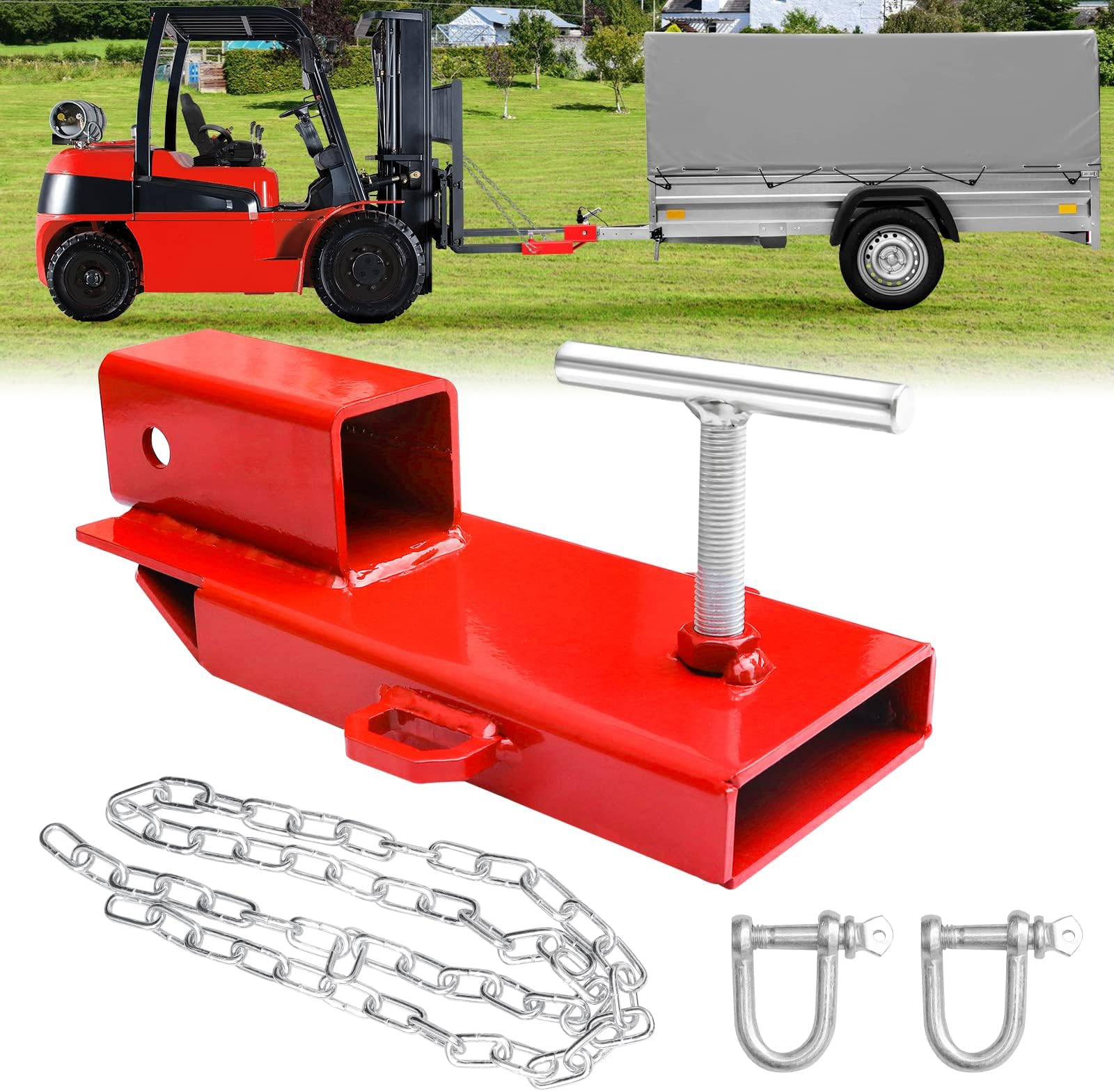 Forklift Trailer Hitch Attachment, EBESTTECH 1 PC 2" Receiver Trailer ...