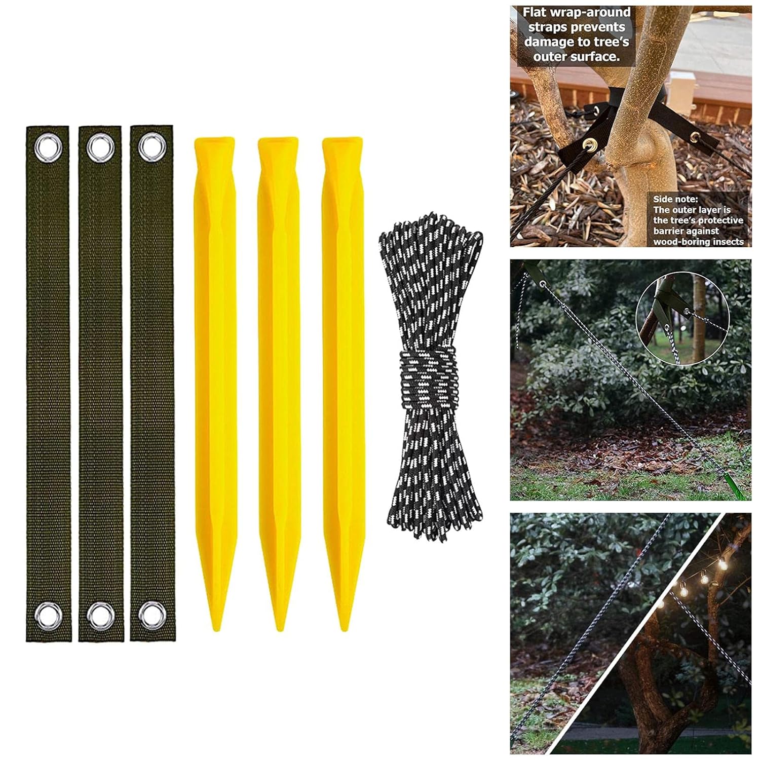 CALANDIS Tree Anchor Kit Protect Young Trees Anchoring Stakes for ...