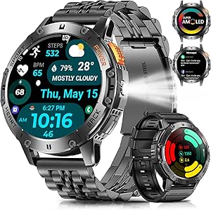PODOEIL Smart Watches for Men with Bluetooth Call, 1.43" AMOLED ...