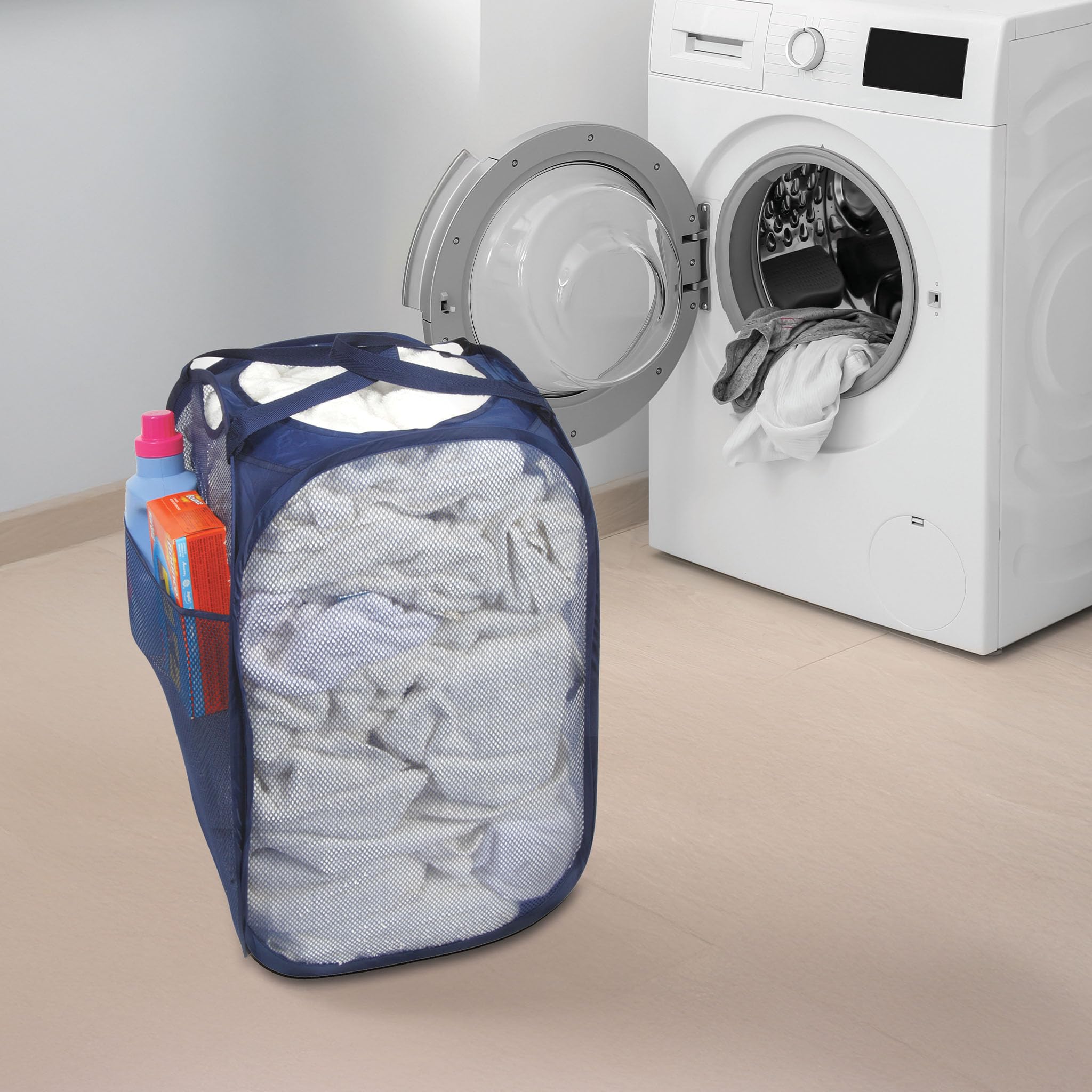 Snapklik.com : Smart Design Deluxe Mesh Pop Up Square Laundry Hamper W ...