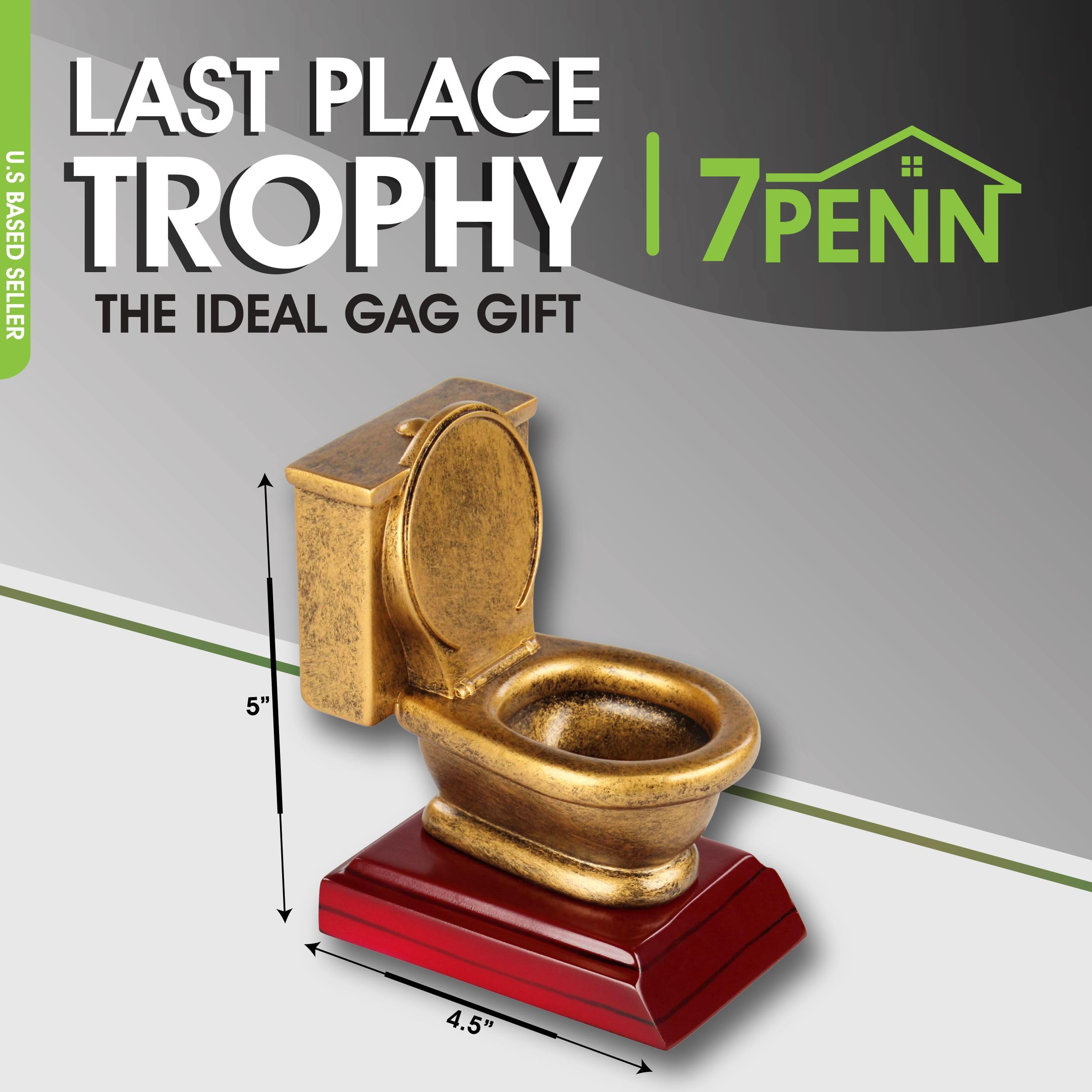 Snapklik.com : 7Penn Gold Resin Toilet Shaped Obnoxious Last Place ...