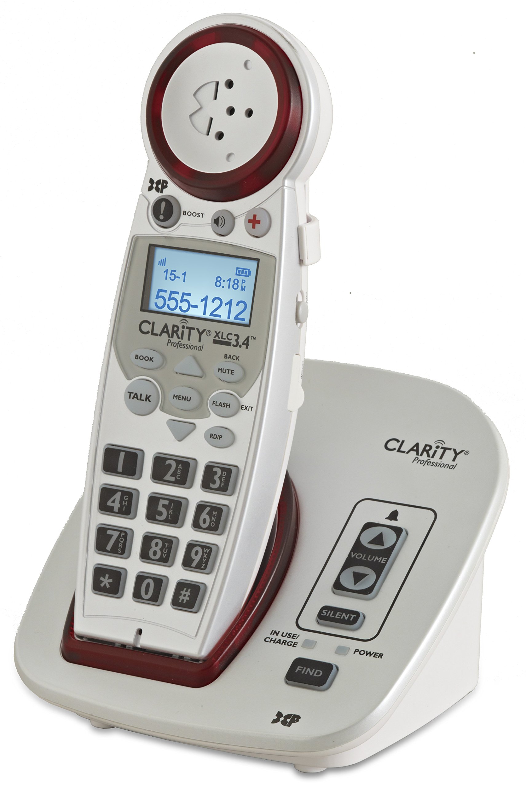 Clarity Cordless Phone For Seniors Loud Hearing Impaired Clarity XLC3.4 ...