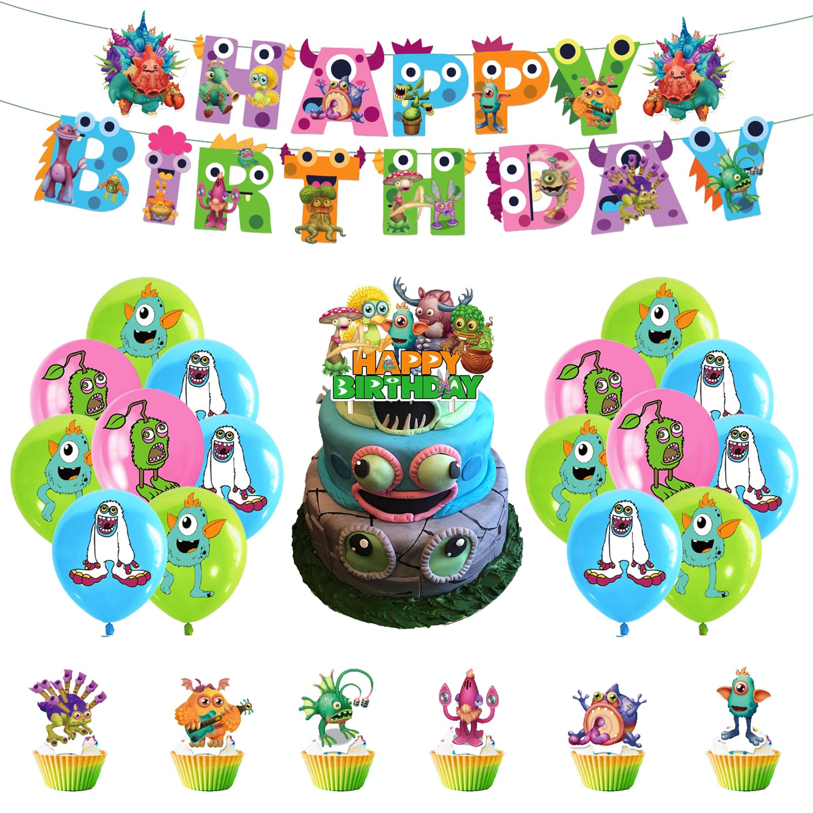 Buy Singing Monsters Birthday Decoration My Singing Monster Birthday ...