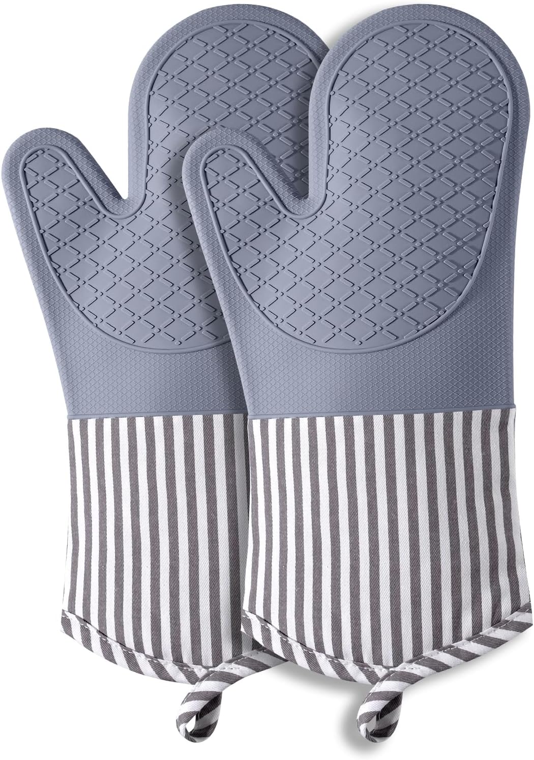 Amazon.com : Silicone Oven Mitts, Heat Resistant Oven Gloves with ...