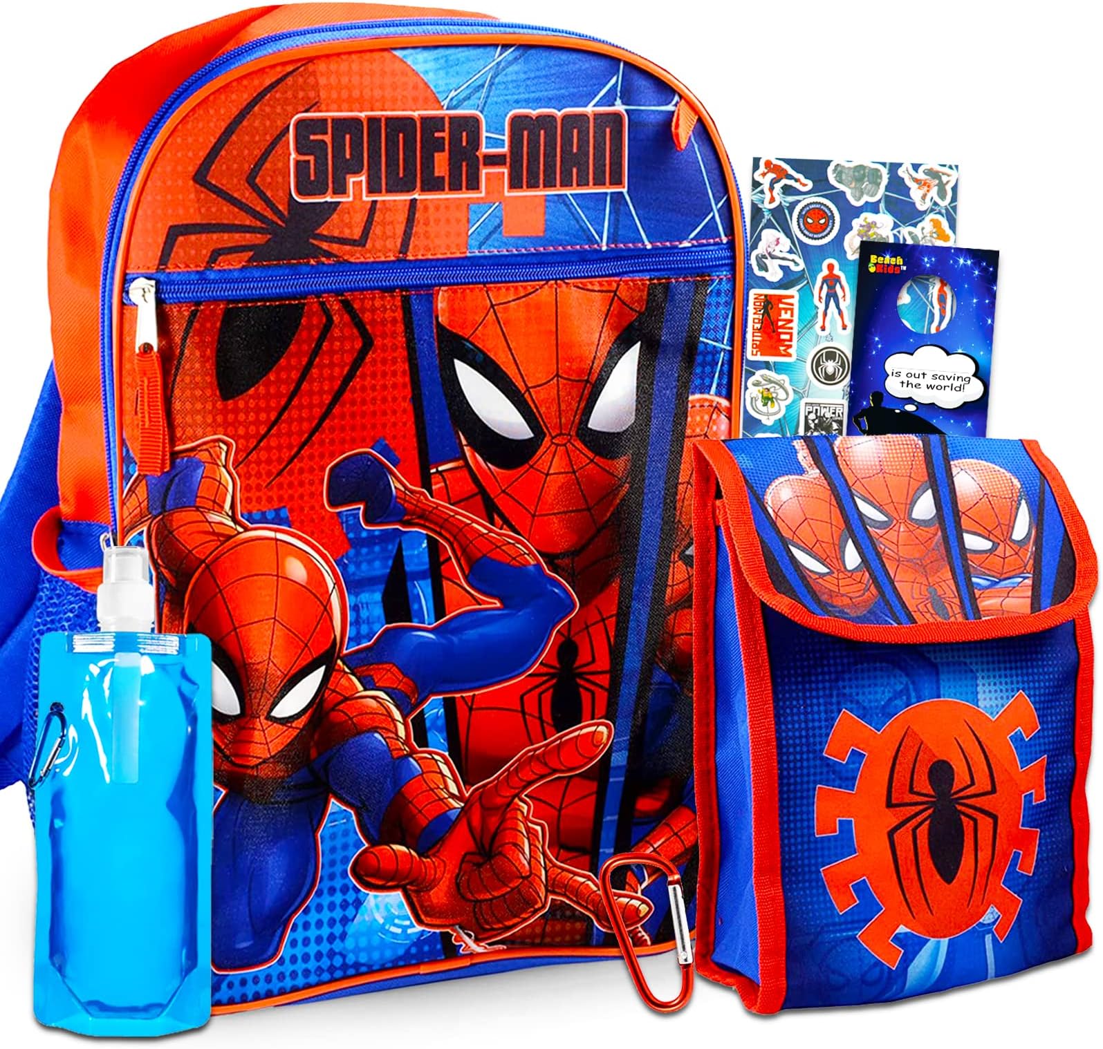 Amazon.com: Marvel Backpack Set | Kids Backpack, Lunchbag, Water Bottle ...