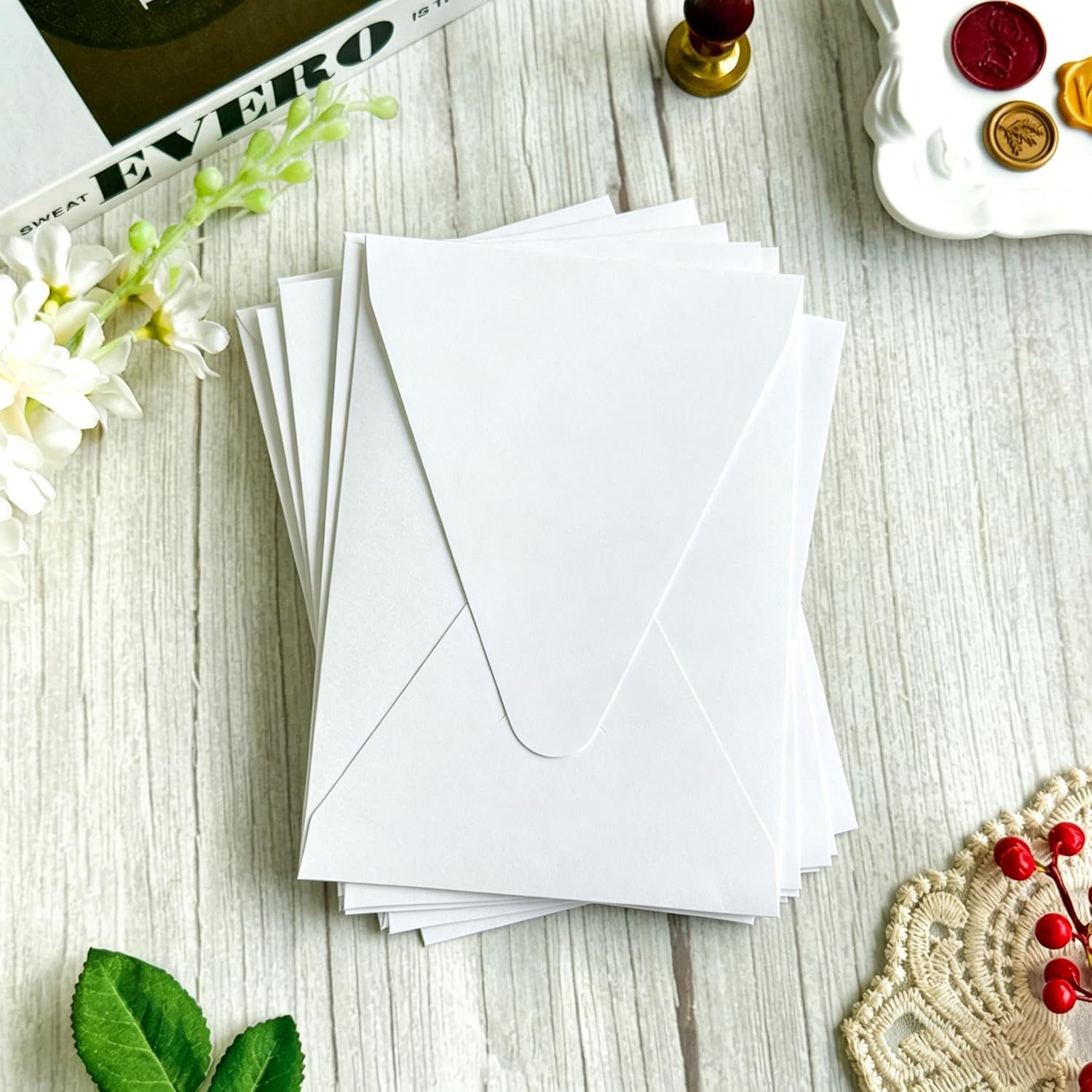 Amazon.com: 25pcs Multicolor Vertical Wedding Invitation Envelope ...