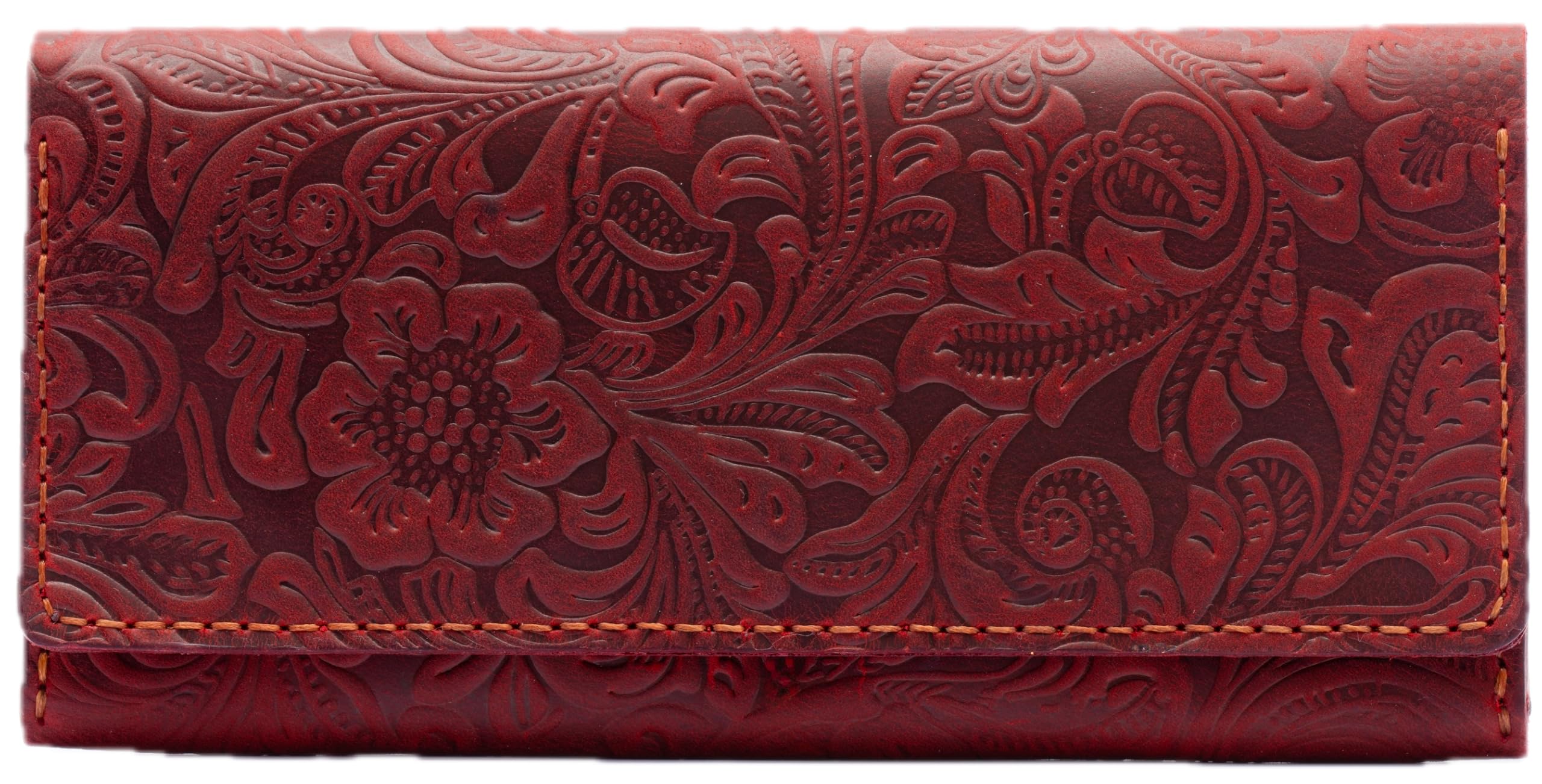 Toros Craft Handmade Western Wallets for Women, Genuine Tooled Leather ...