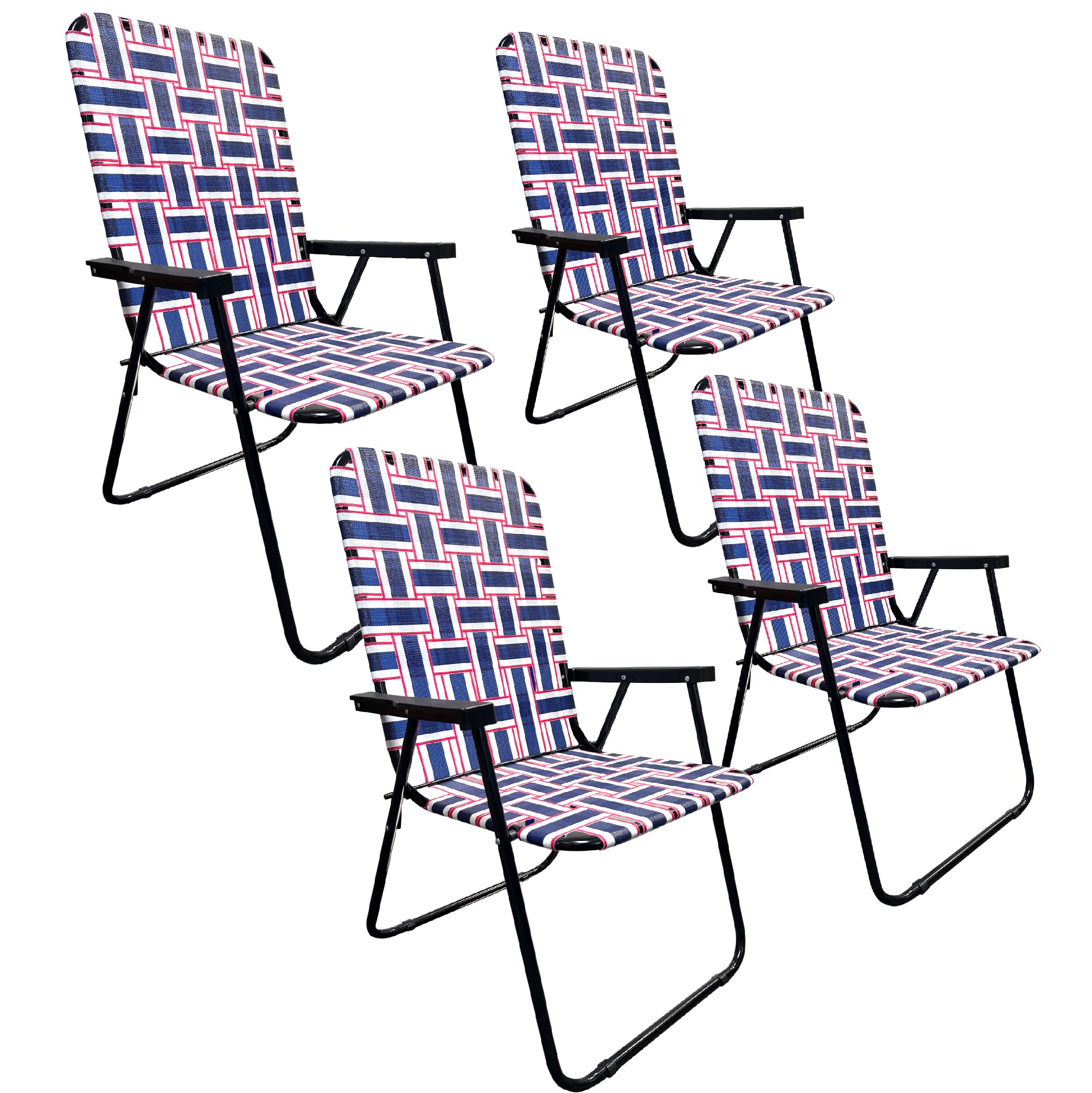 Amazon.com : EasyGo Product Lawn Chair Folding Steel Webbing Chaise ...