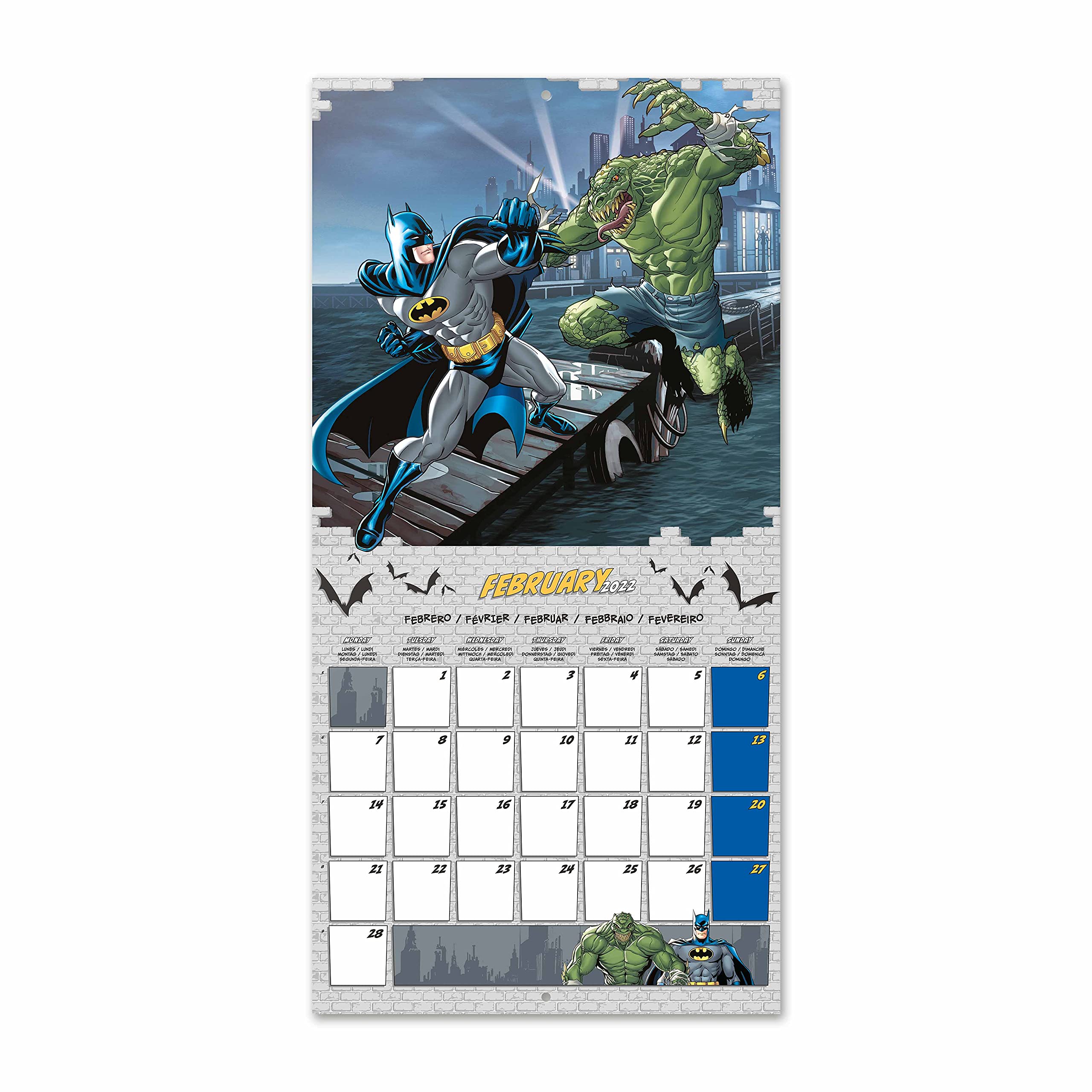 Official DC Comics Batman 2022 Wall Calendar, January 2022 - December ...
