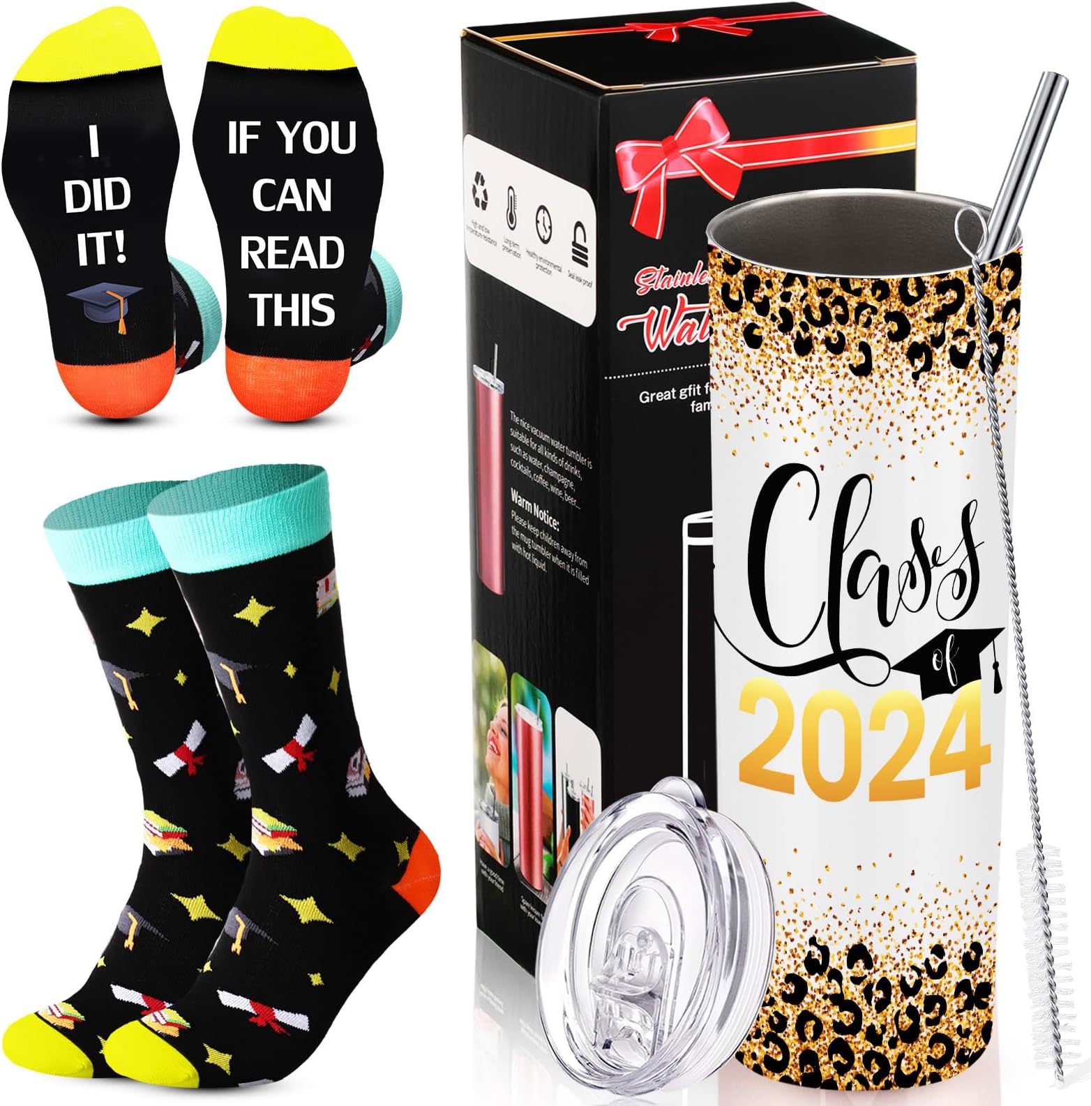 Amazon.com | Absacie 2024 Graduation Gifts Tumbler, College Graduation ...