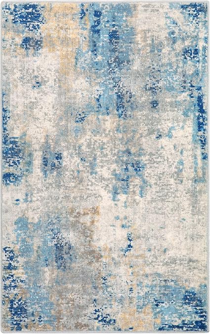 Amazon.com: Lahome Modern Abstract Round Rug - 6Ft Colorful Living Room ...