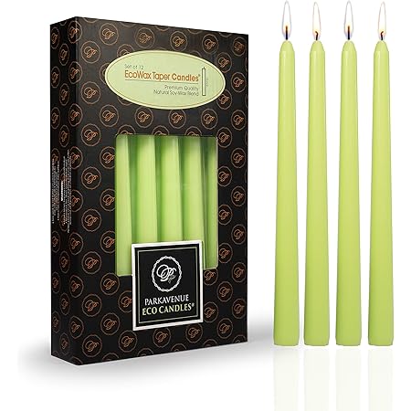 Amazon.com: CANDWAX 8 inch Taper Candles Set of 12 - Dinner Candles ...
