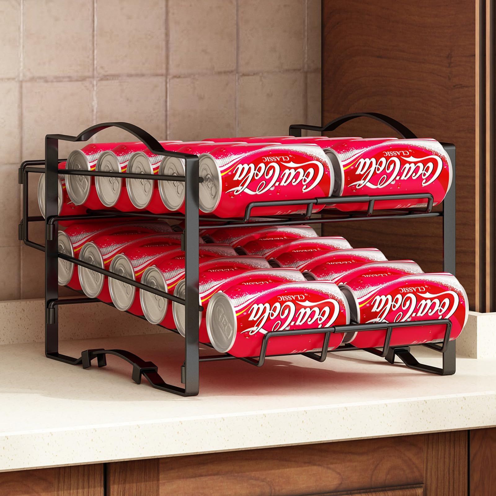 Amazon.com: GILLAS 1 Pack Soda Can Organizer Large Rack for Pantry ...