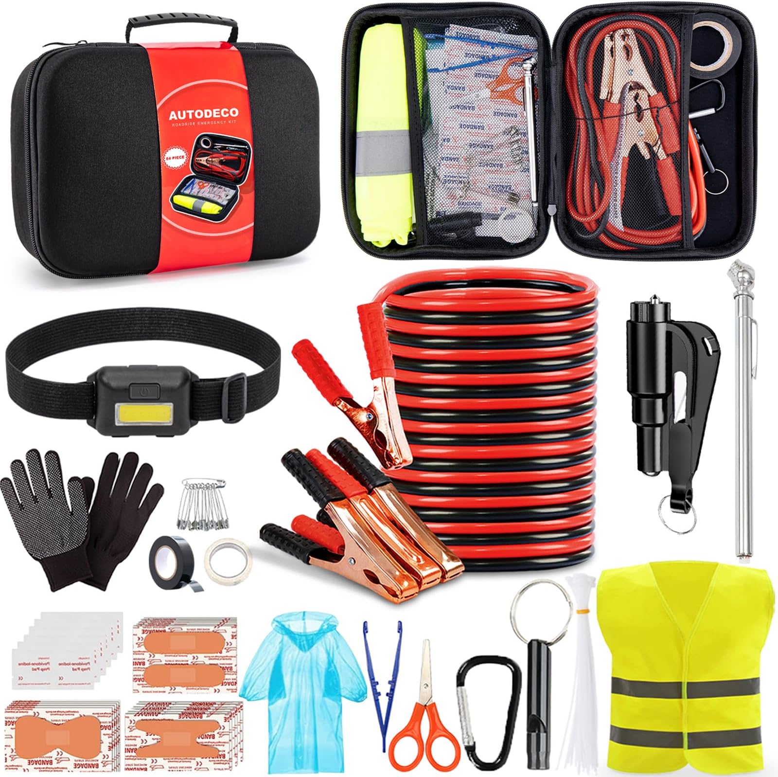 Amazon.com: YJUSMAK Car Roadside Emergency Kit - Car Emergency Kit with ...