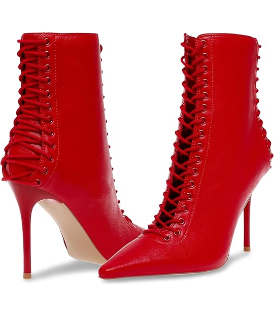 Red leather boots + FREE SHIPPING | Zappos.com