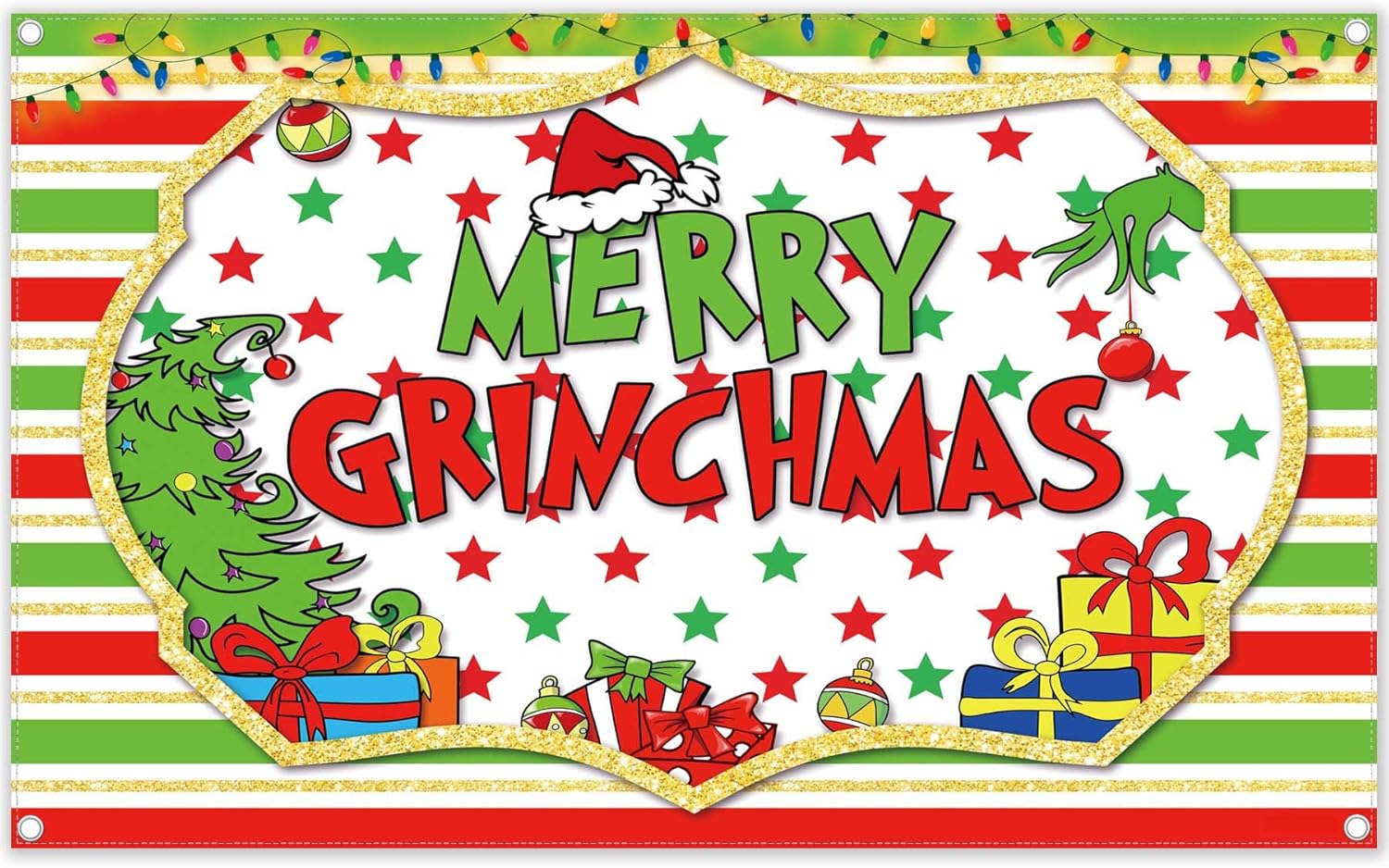 Amazon.com : Swepuck 96x60inch Fabric Christmas Backdrop Merry ...