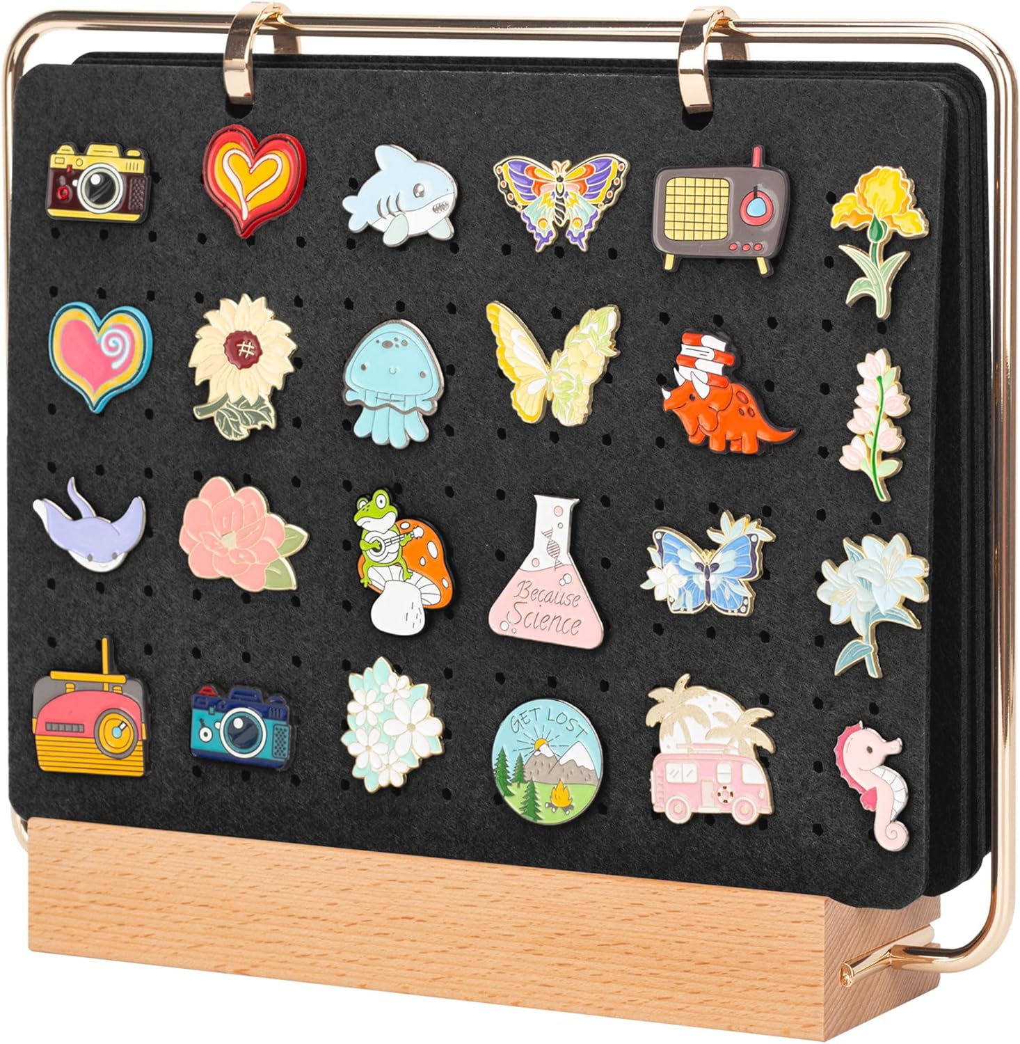 Amazon.com: PACMAXI Pin Display Organizers, Brooch Pin Holder, Enamel ...