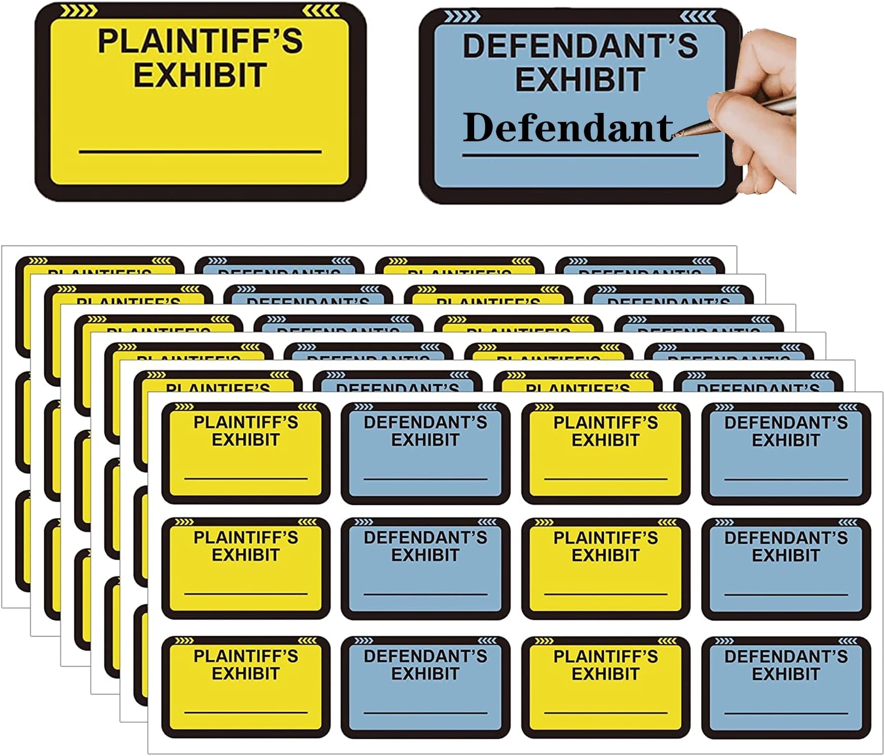 Amazon.com : Legal Yellow Plaintiff's Exhibit Blue Defendant's Exhibit ...
