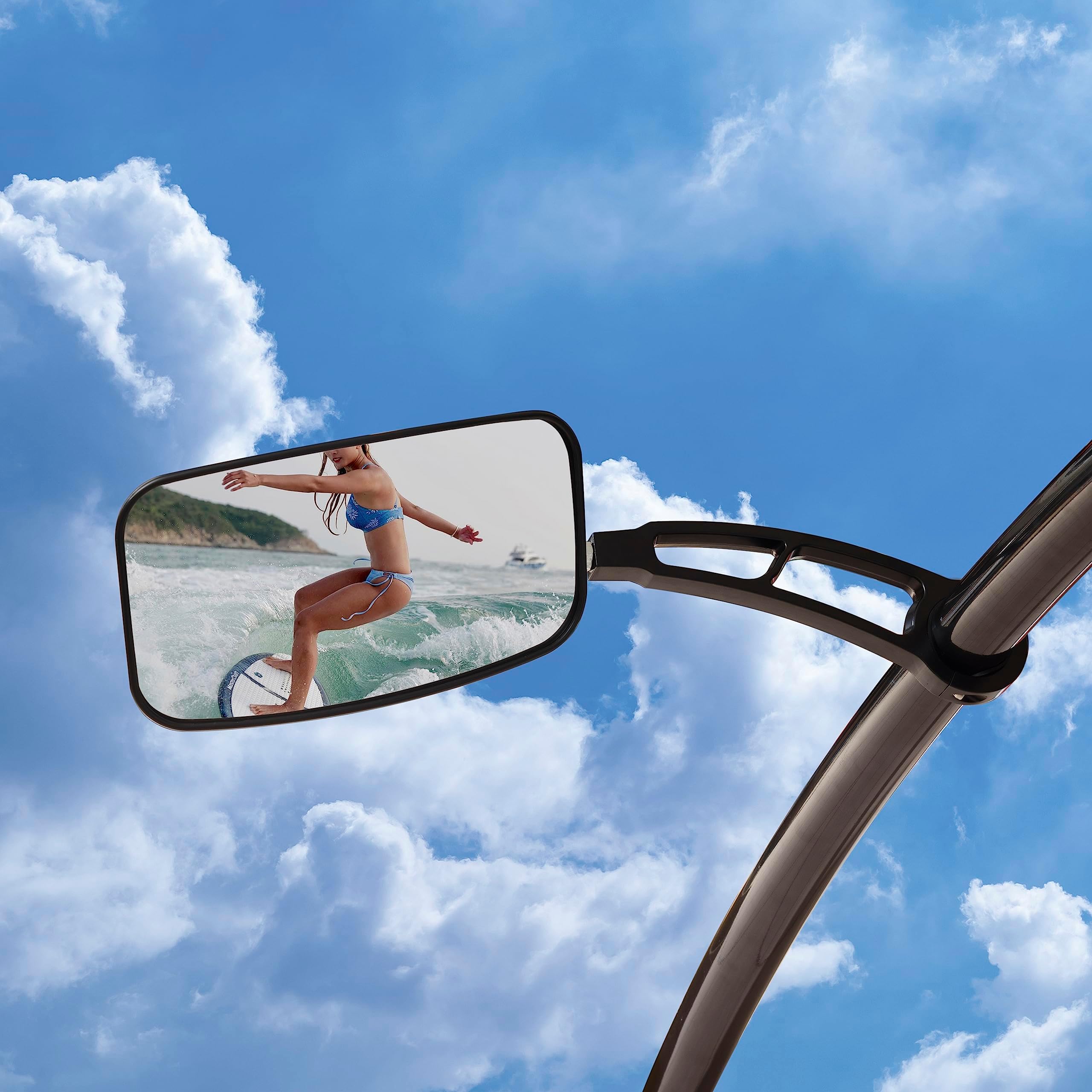 Amazon.com: Wakeboard Tower Mirror Black Angle-Free 360 adjustable Big ...