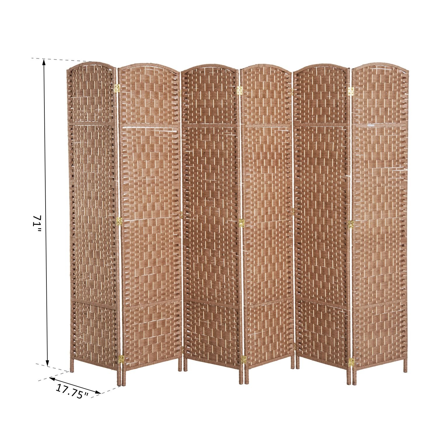 Snapklik.com : Room Divider, 6 Panel Folding Privacy Screen, 6FT Tall ...