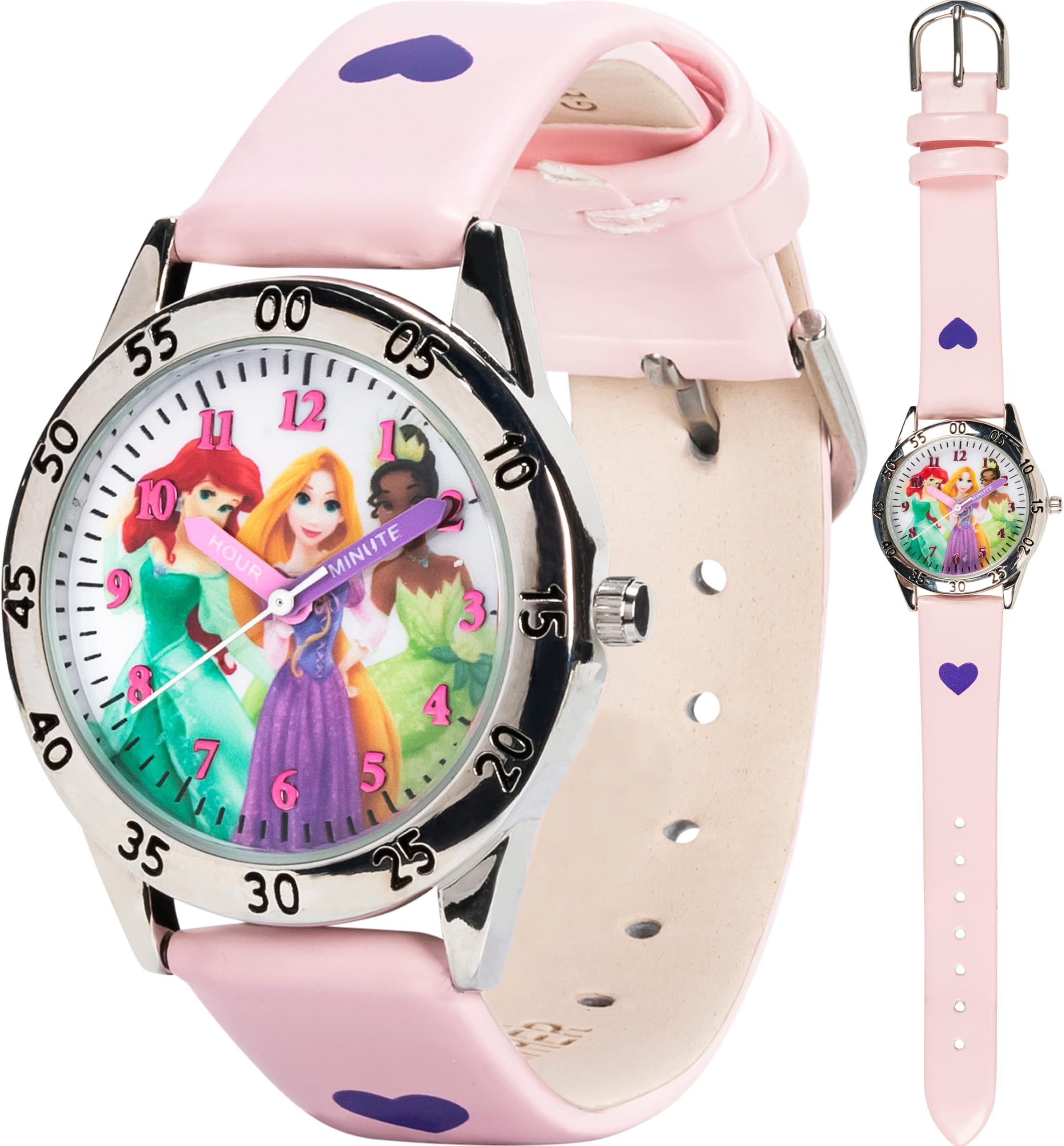 Accutime Disney Princess Girls Pink Kid's Watch Analog Toddler Watch ...