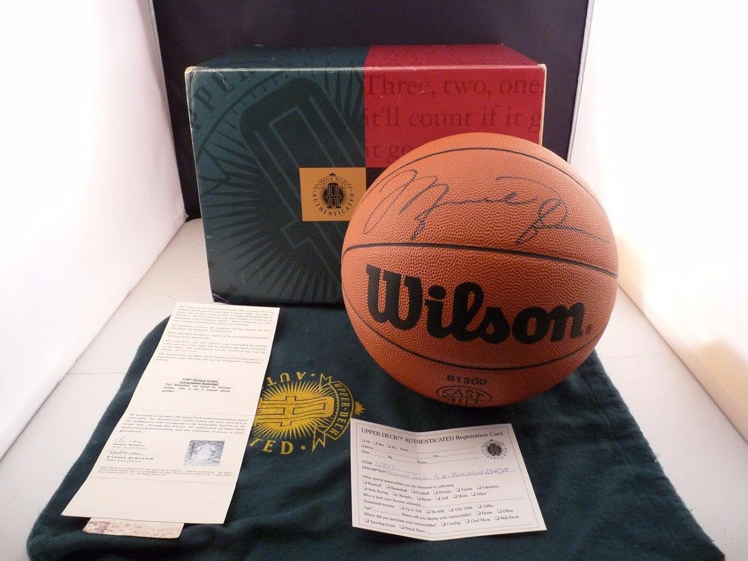 Michael Jordan Autographed Basketball - Certified Official Game - Upper ...