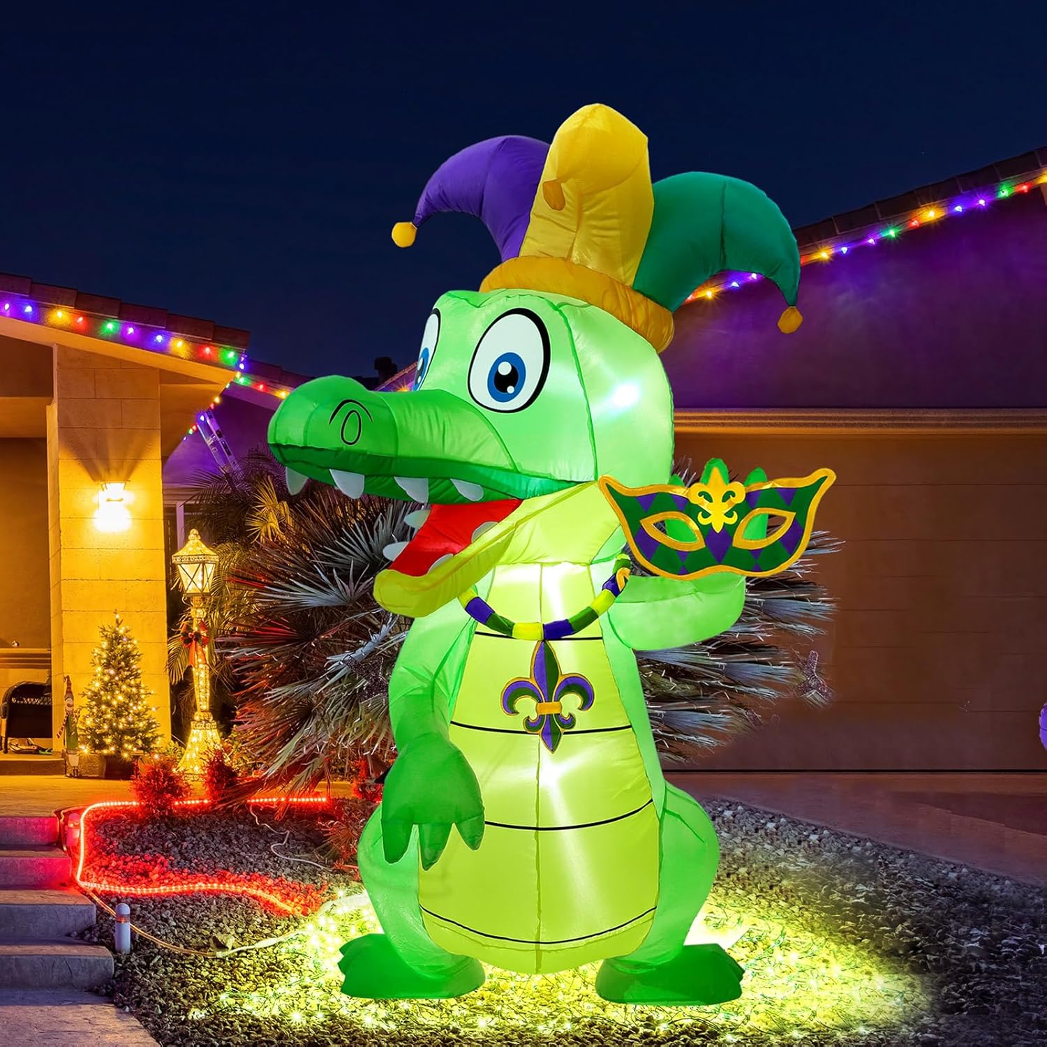 Amazon.com: Shappy 6 ft Huge Mardi Gras Inflatable Decoration ...