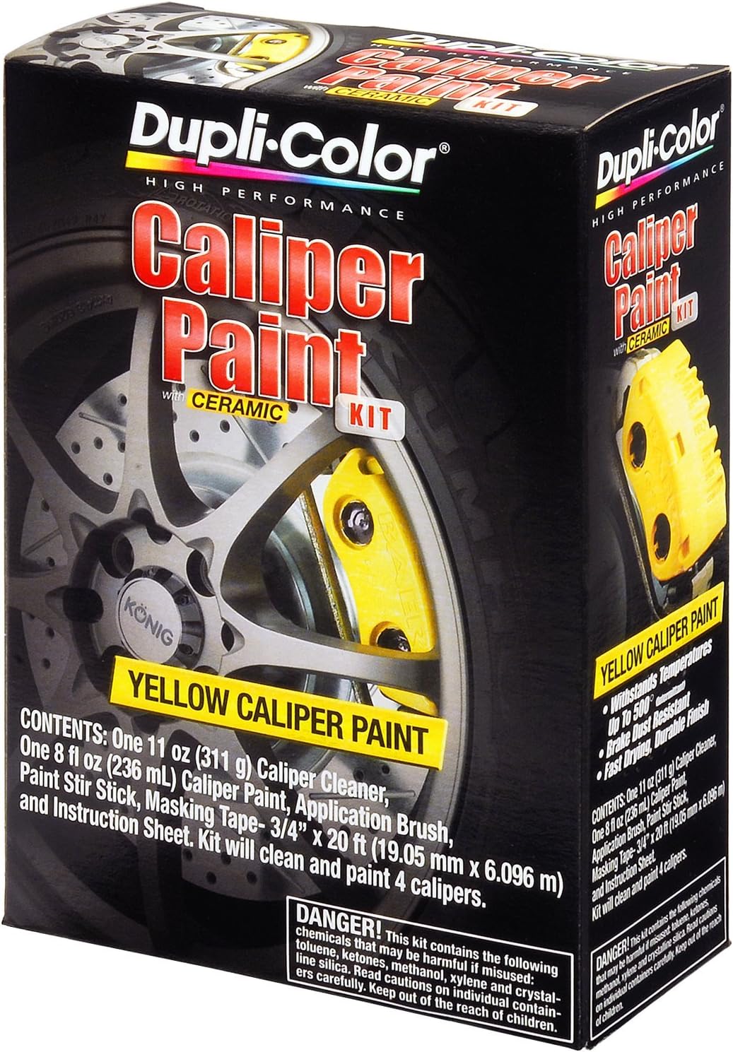 Amazon.com: Dupli-Color (BCP401-2 PK Yellow Brake Caliper Paint Kit - 8 ...