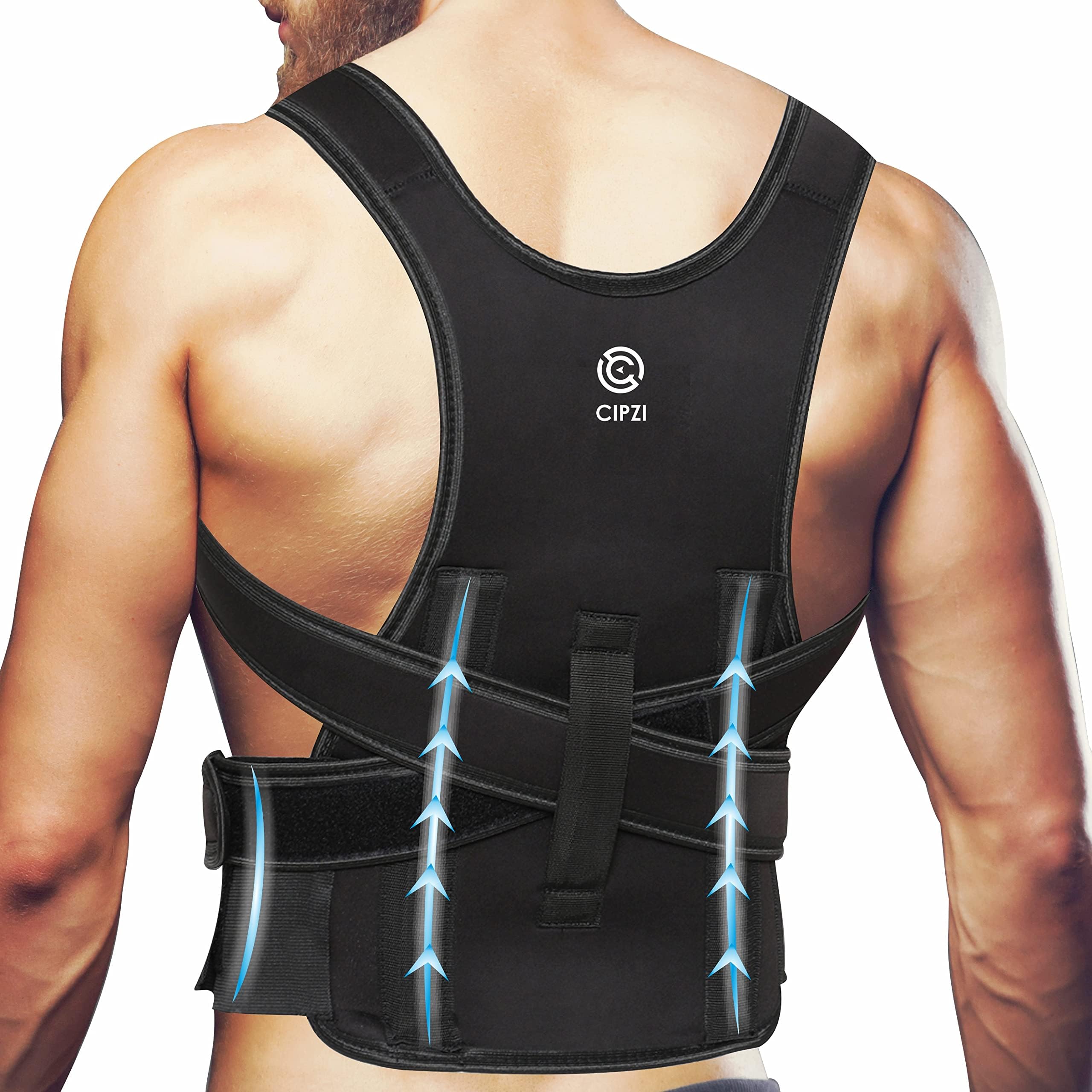 Buy CIPZI Free Size Posture Corrector For Men And Women Back Support ...