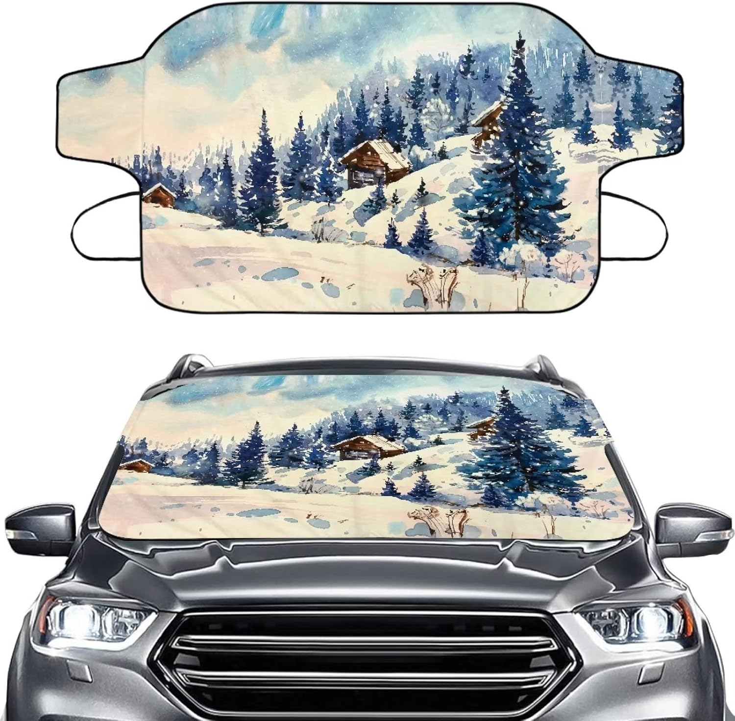 Amazon.com: HUISEFOR Car Windshield Cover for Ice and Snow, Durable ...