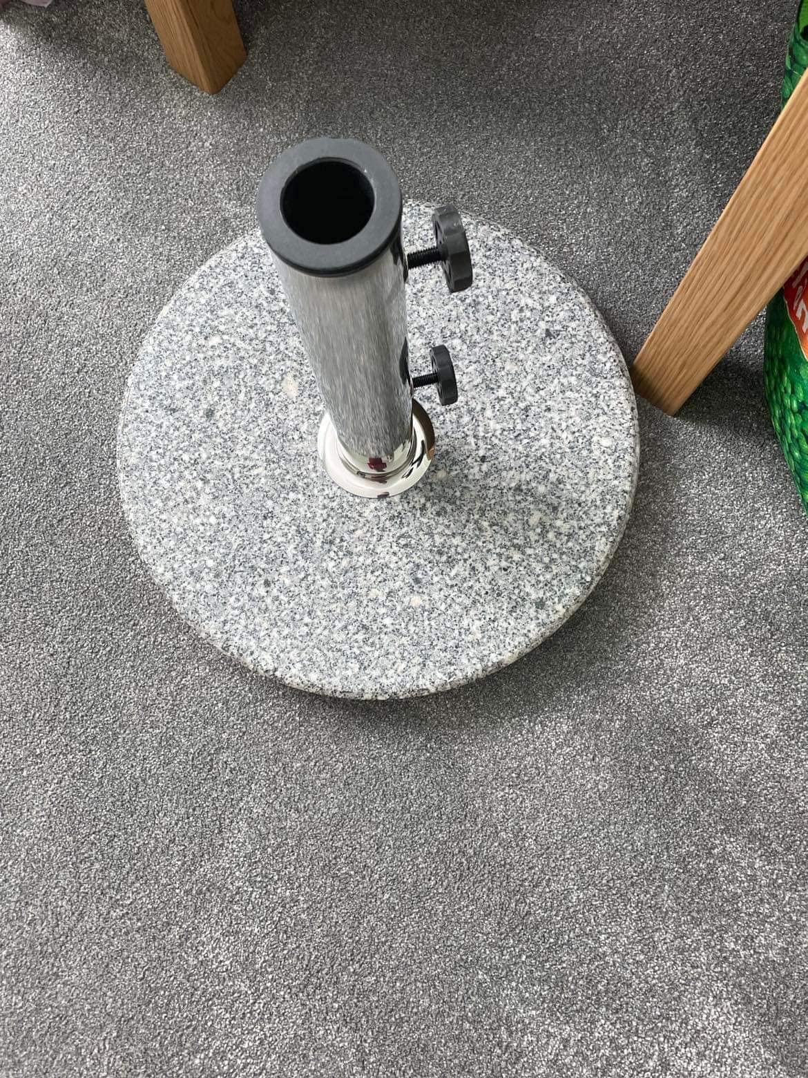 Samuel ALEXANDER Round Granite Parasol Base 15kg Heavy Duty Garden ...