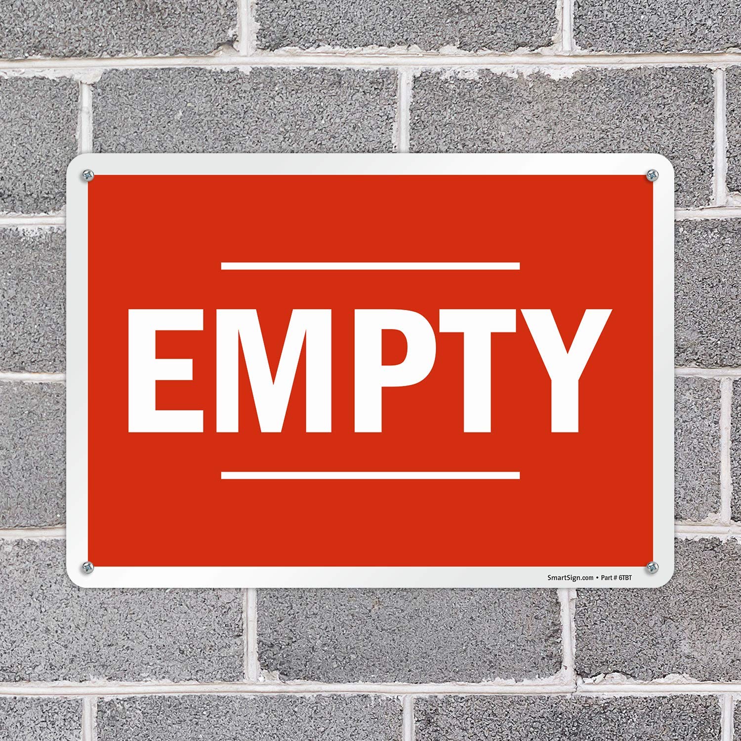Empty Cylinder Storage Area Aluminum Sign 10x14 SmartSign Empty ...