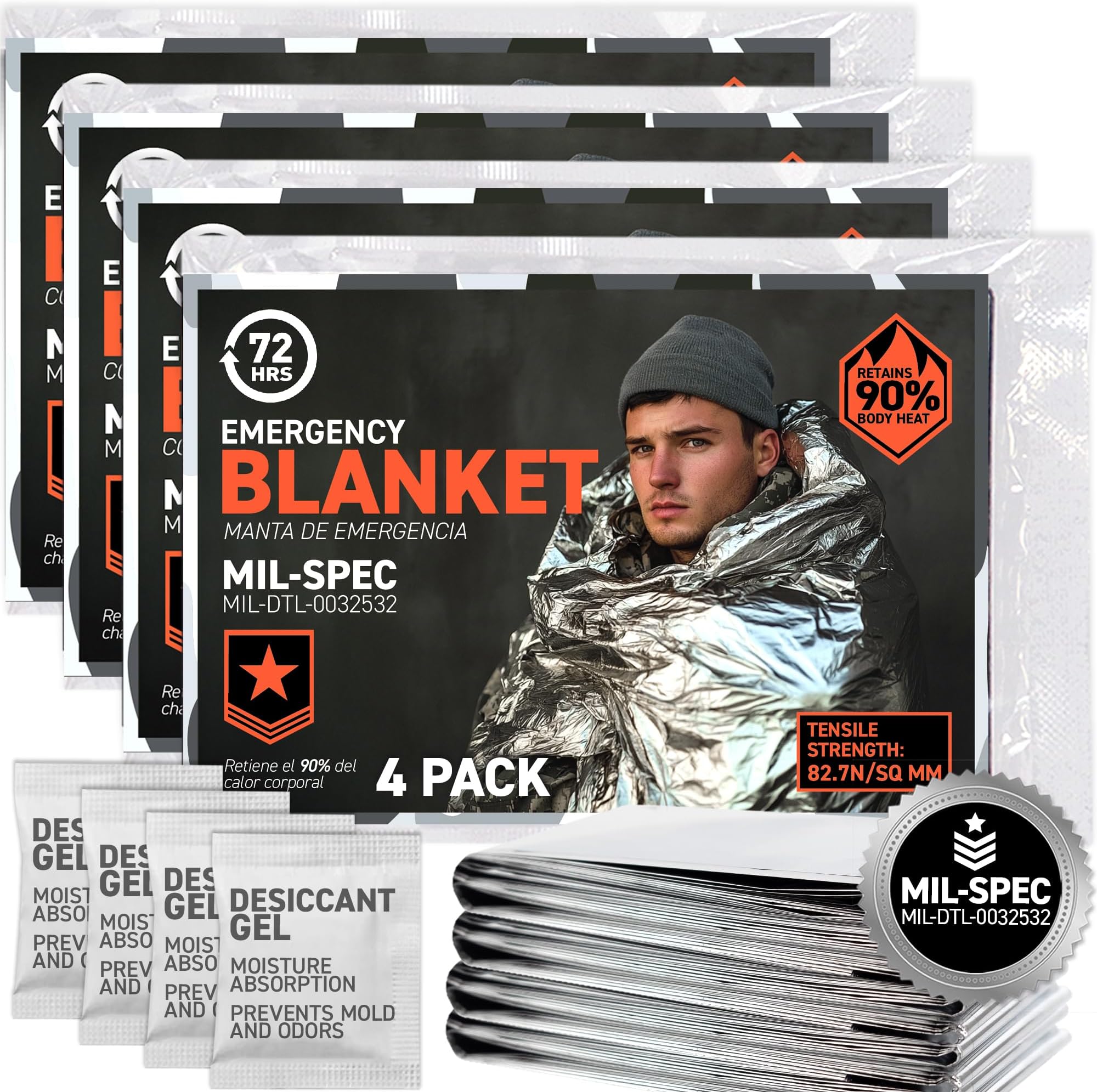 Amazon.com: QIO CHUANG Emergency Mylar Thermal Blankets -Space Blanket ...