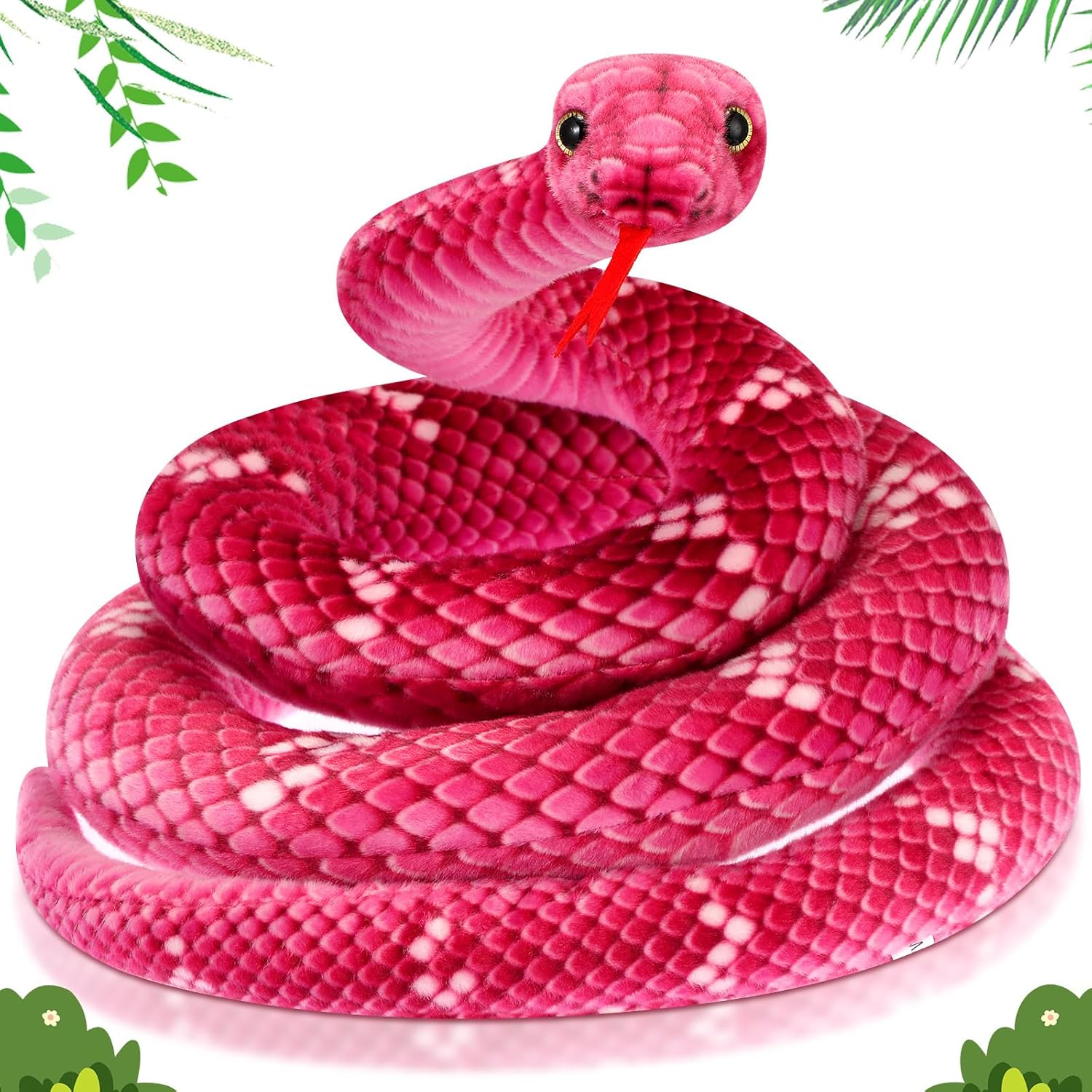 Amazon.com: Hiboom Giant Snake Plush 71 Inch Large Stuffed Animal ...