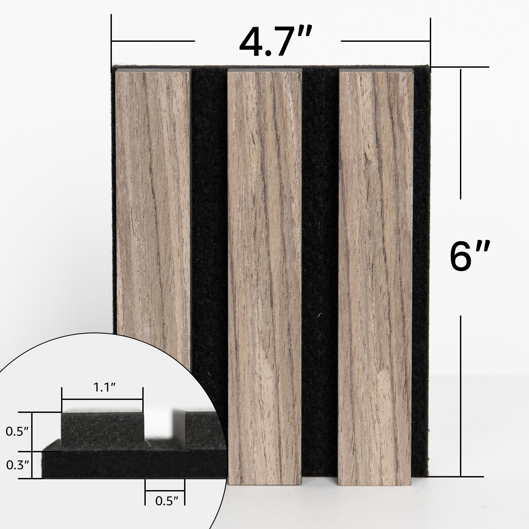 Snapklik.com : Smartstandard Sample Wood Slat Wall Panel, Soundproof ...