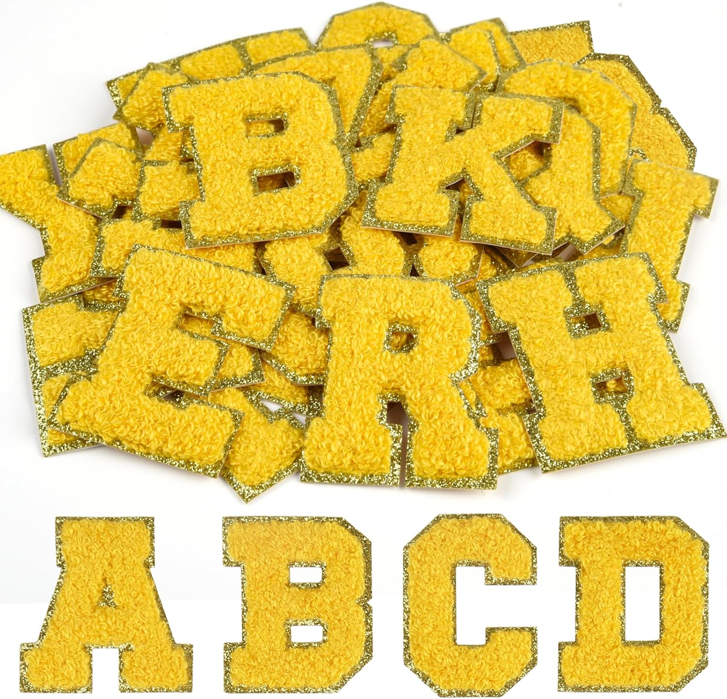 Amazon.com: CHRORINE 26/52/104 Pcs Self Adhesive Chenille Letter ...