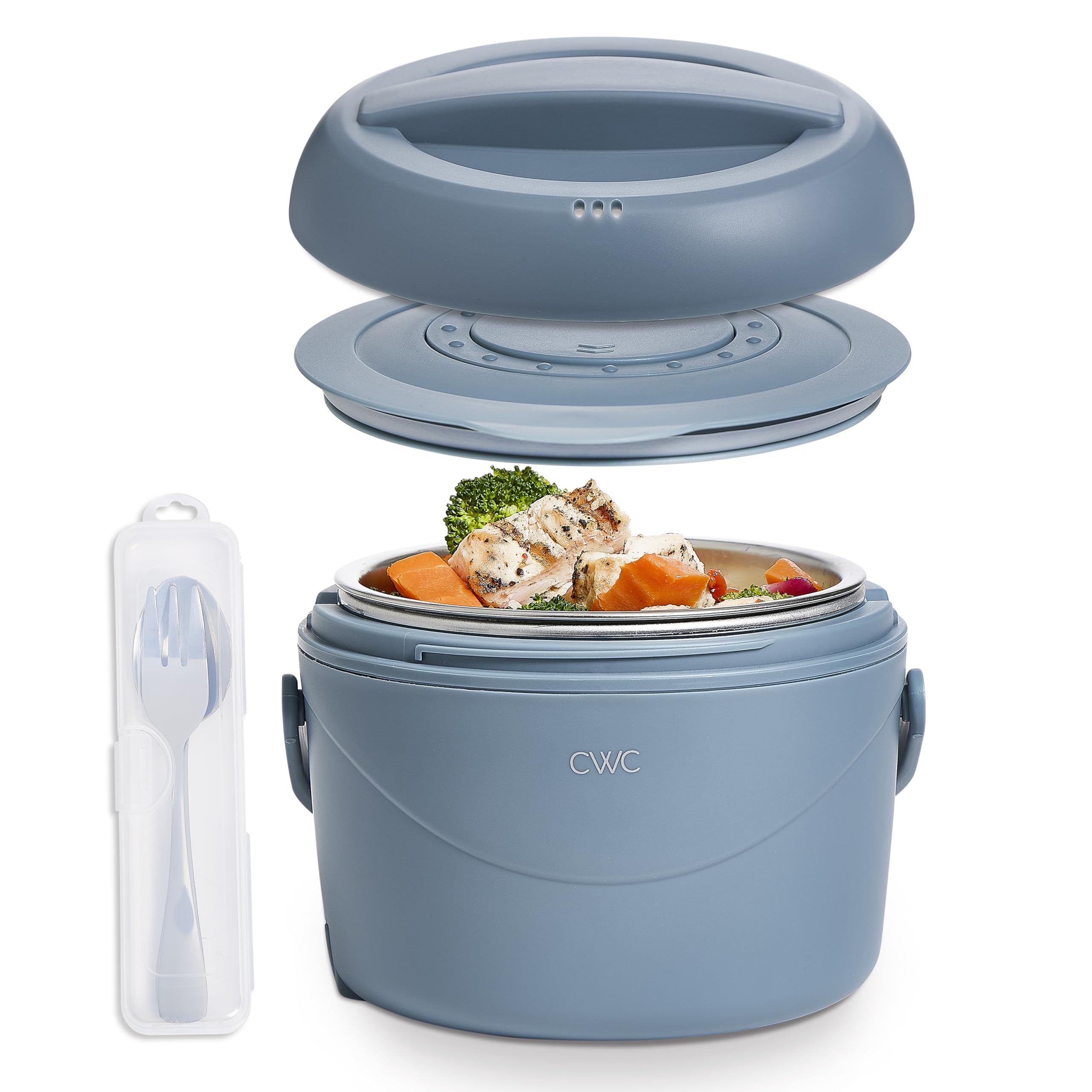 Amazon.com: COOK WITH COLOR 40W Round Lunch Box, Portable Food Warmer ...