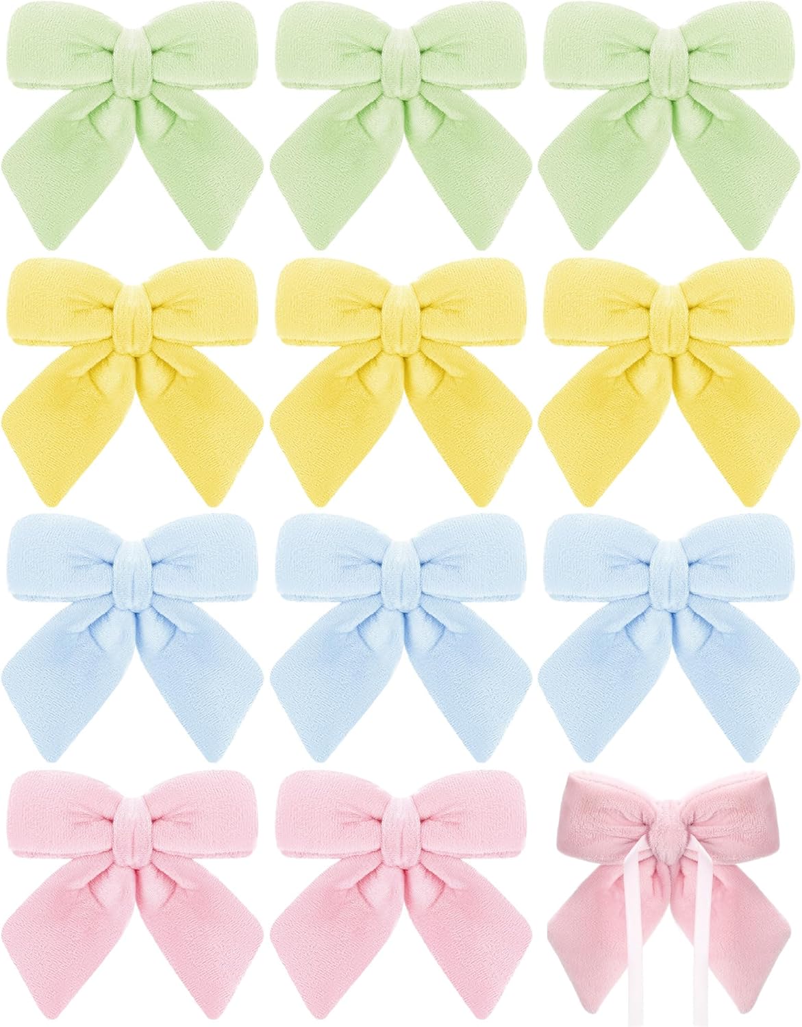 Amazon.com: Daifunli 12 Pcs Easter Color Velvet Tree Bows Stuffed Bows ...