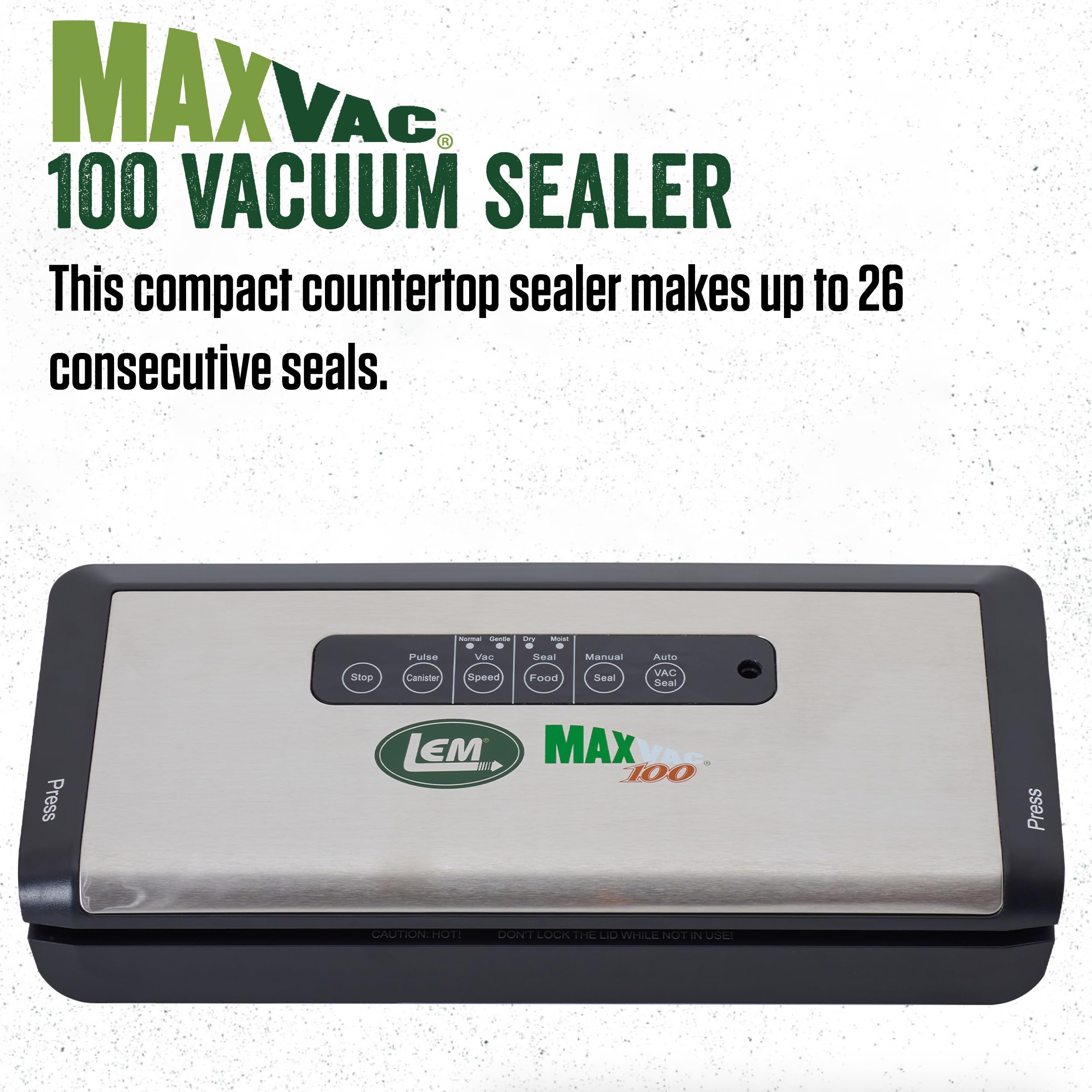 Snapklik.com : LEM Products MaxVac 100 Plastic Vacuum Sealer