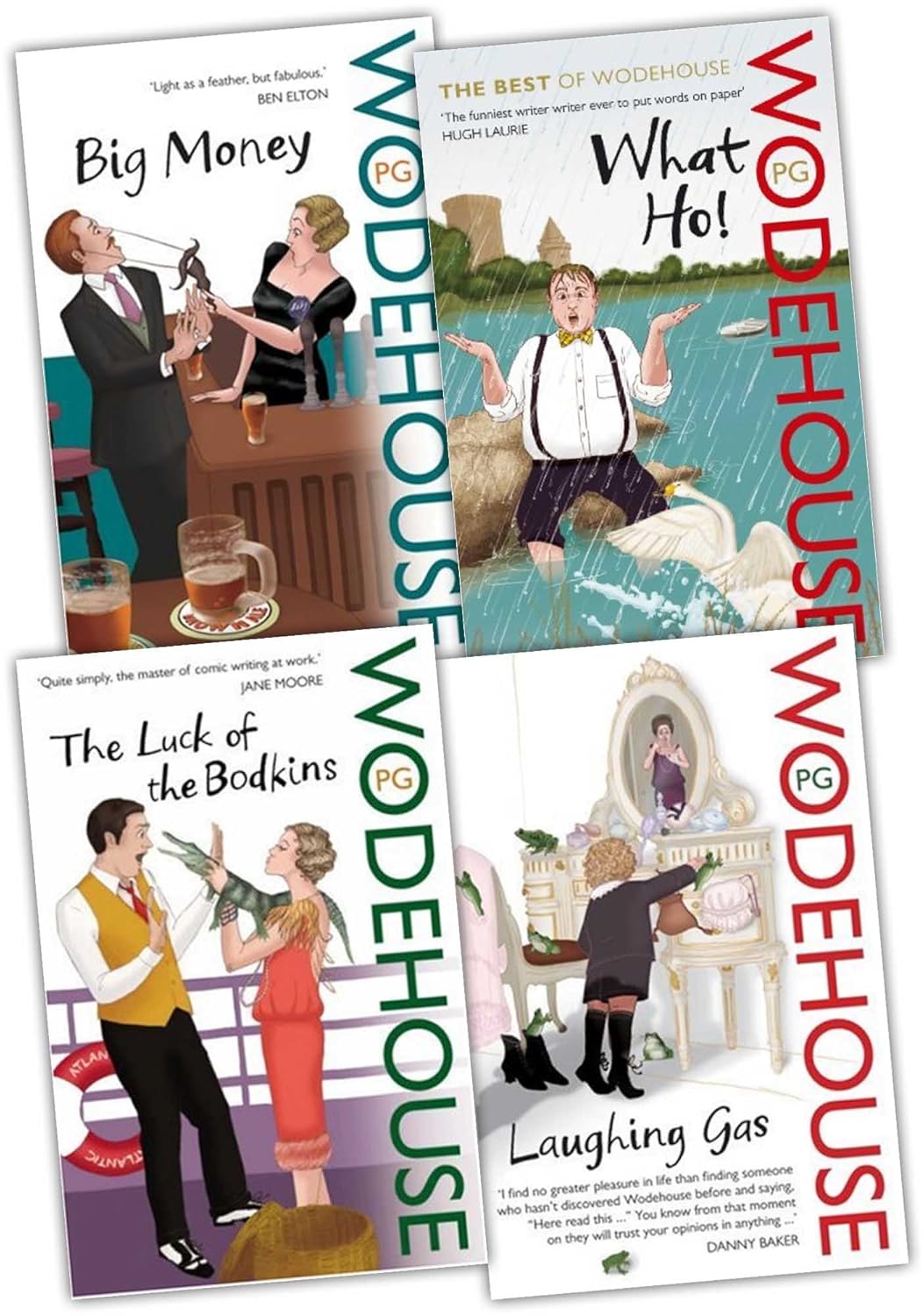 Sir P G Wodehouse 4 Books Collection Pack Set RRP: 31.96 (What Ho!: The ...