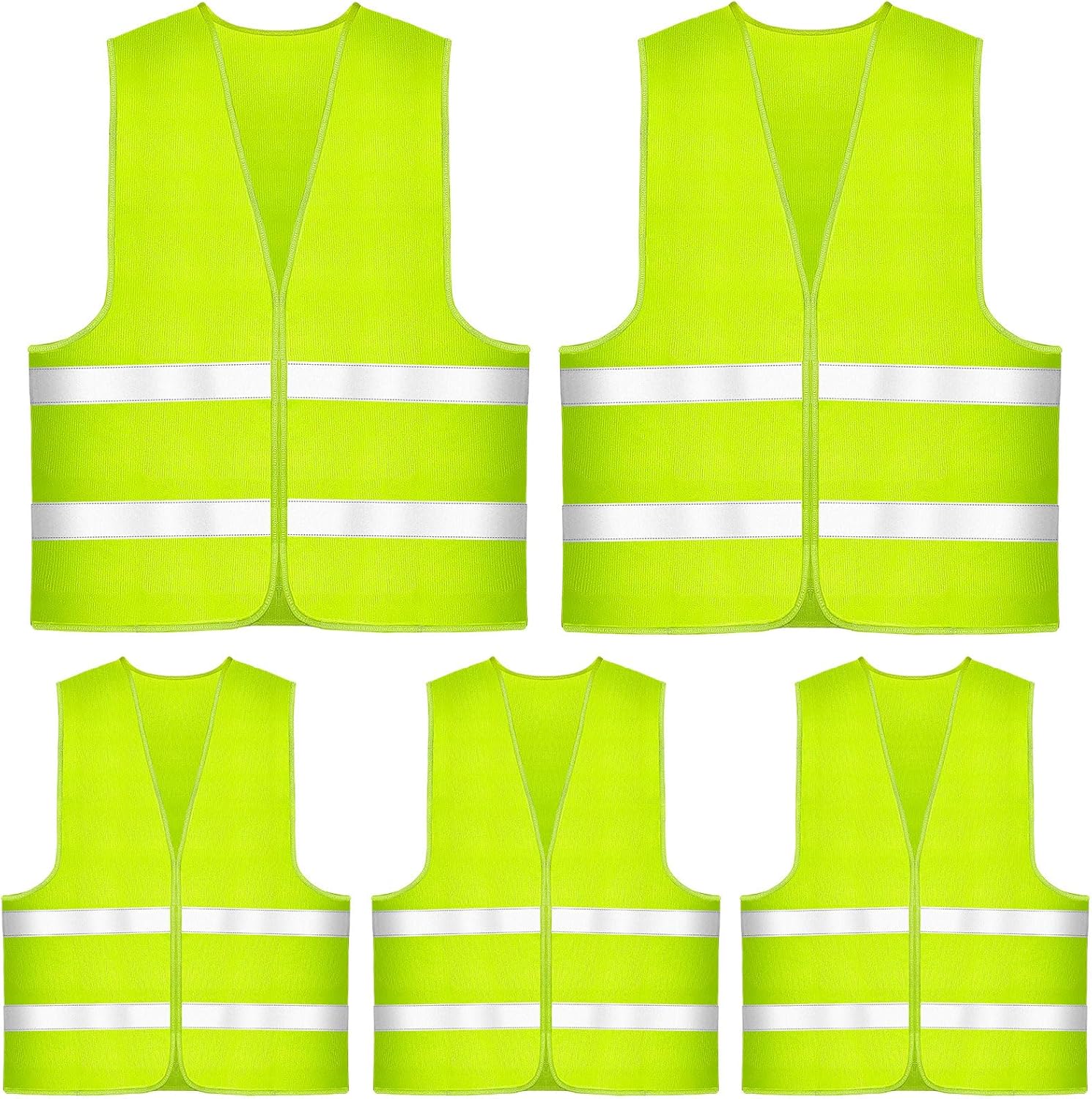 FRIUSATE 5 Pack Hi Vis Vests, Reflective High Visibility Jackets ...