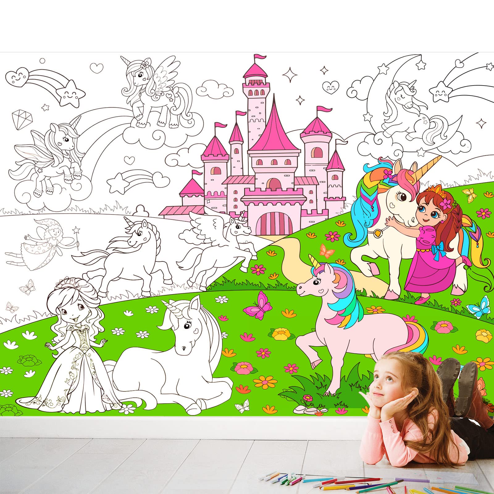 Amazon.com: KVCSYAW Giant Coloring Poster for Kids, 43.3 x 31.5 Inch ...