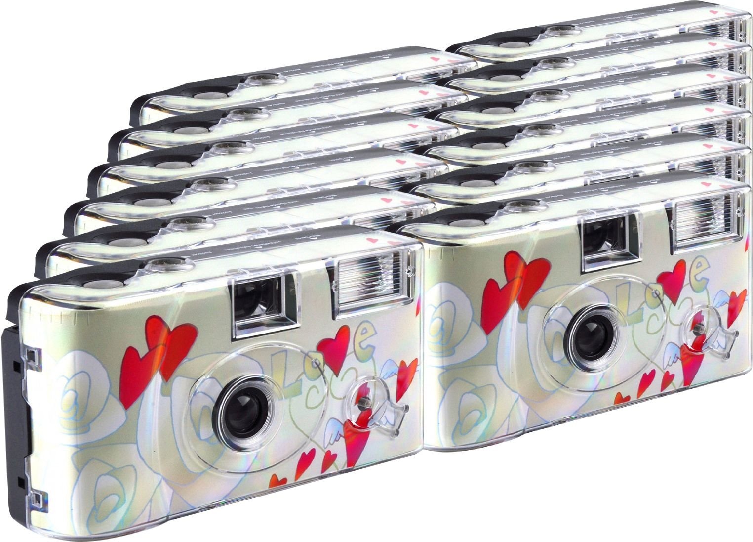TopShot Flying Hearts Lot de 12 appareils Photo jetables pour 27 Photos ...