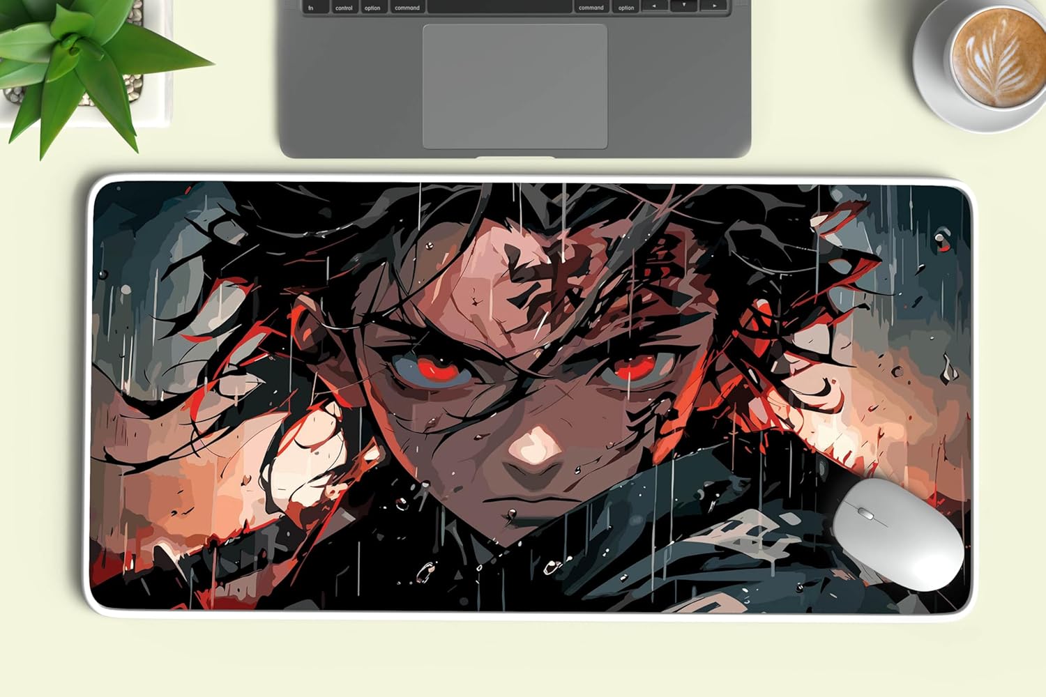 TURTLEWINGS Dive into Action with Tanjiro: Demon Slayer Large Mouse Pad ...